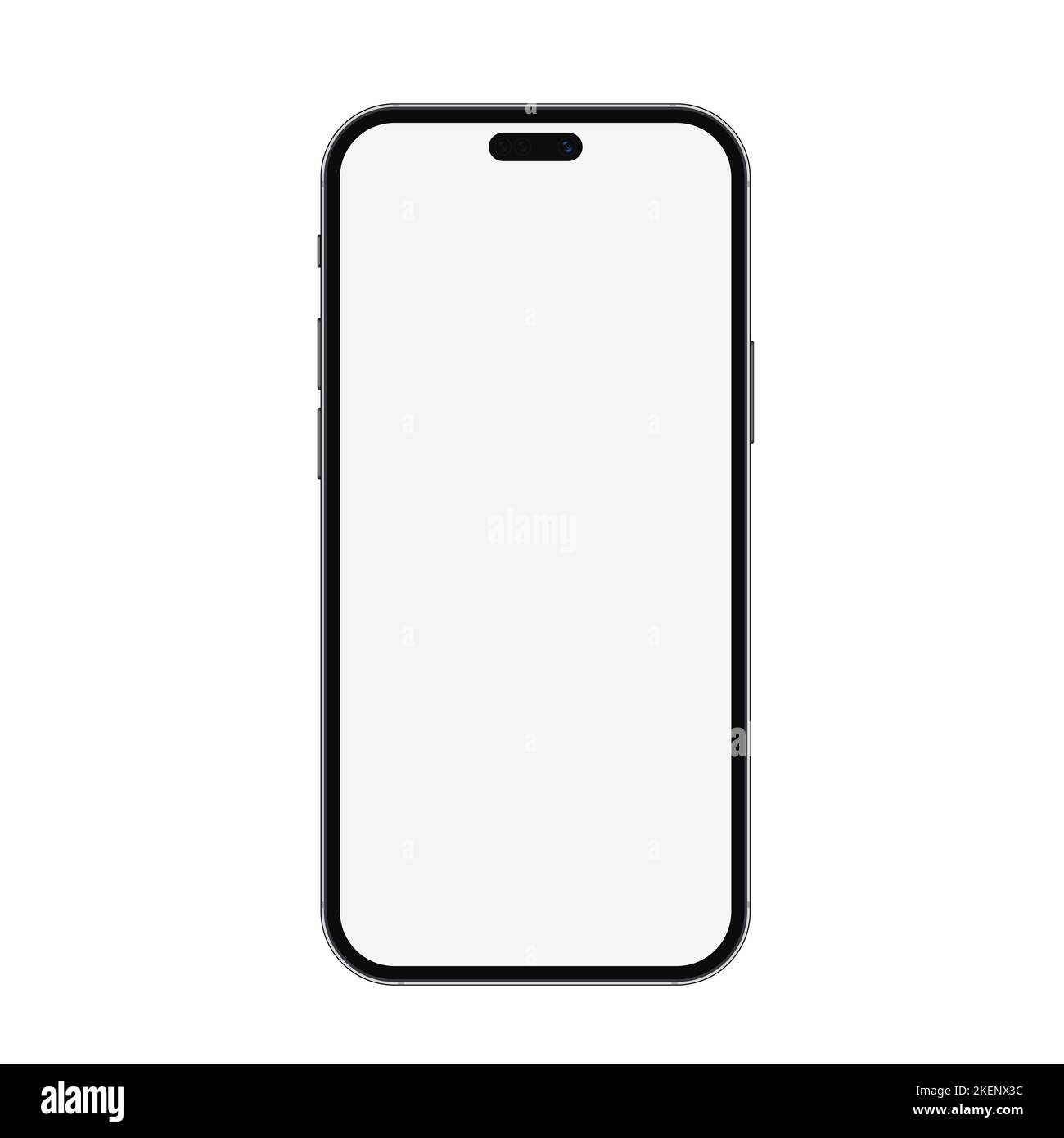 Realistic phone mockup for any project vector illustration. New trendy ...