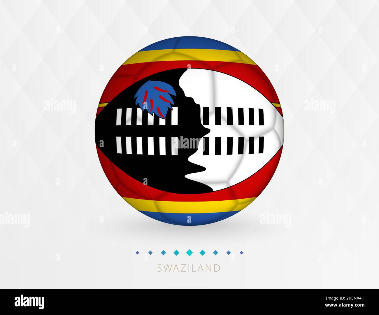 Football ball with Swaziland flag pattern, soccer ball with flag of ...
