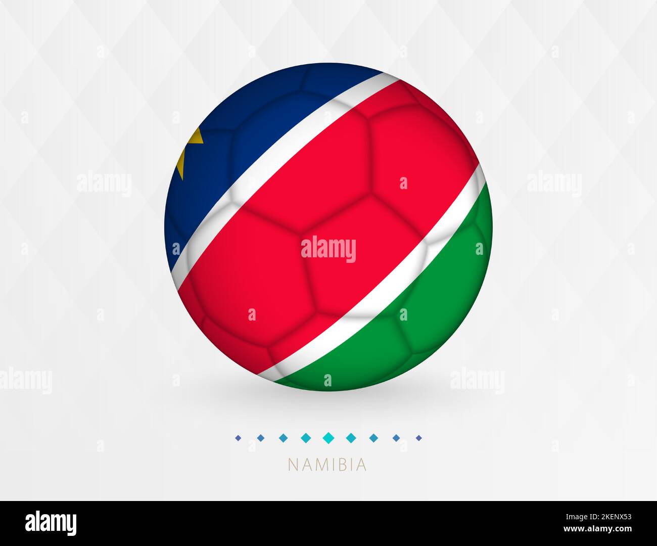 Football ball with Namibia flag pattern, soccer ball with flag of ...