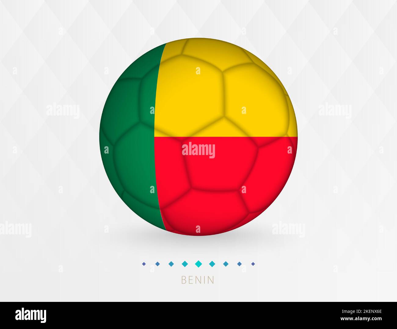 Football ball with Benin flag pattern, soccer ball with flag of Benin ...