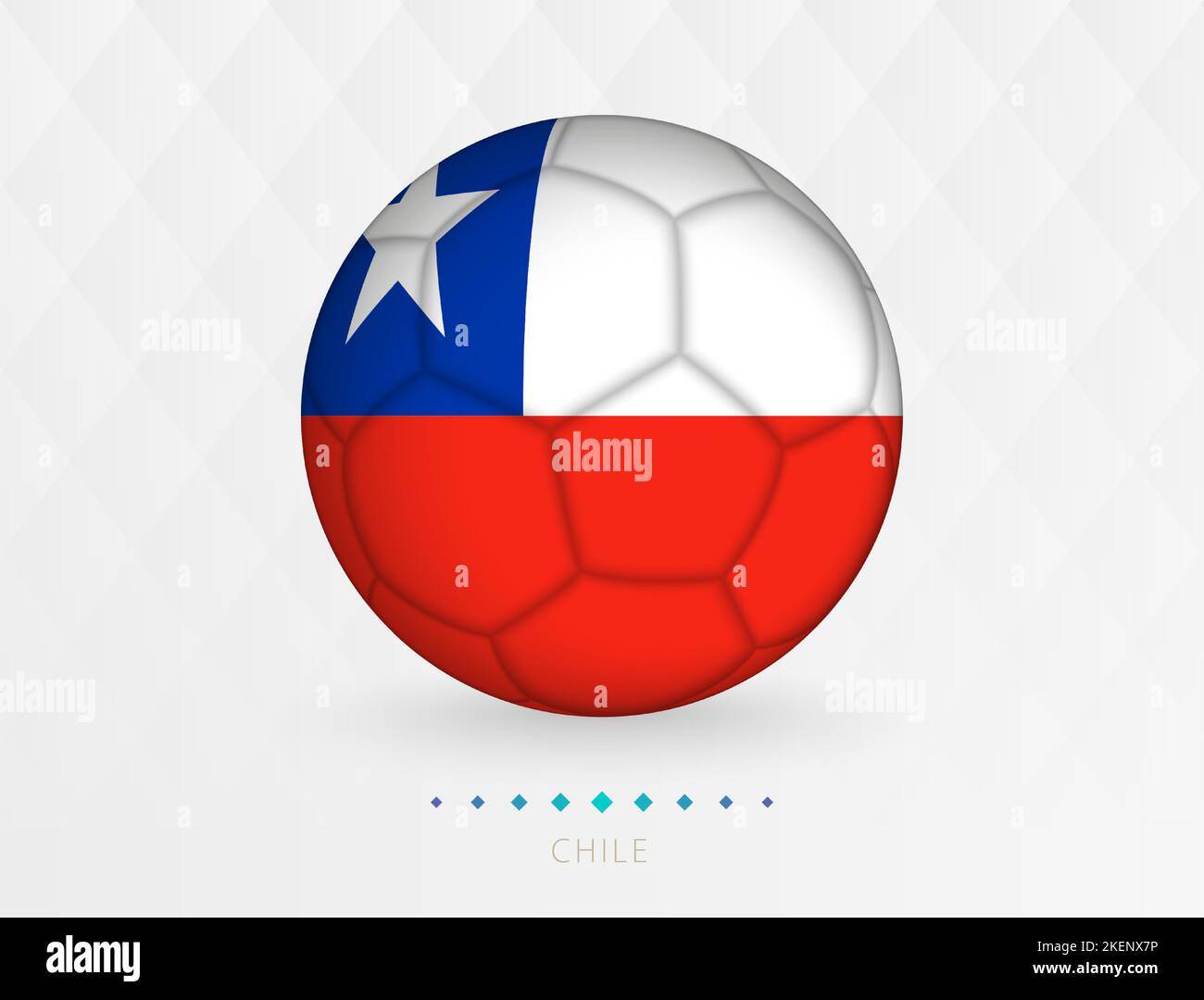 Football ball with Chile flag pattern, soccer ball with flag of Chile ...