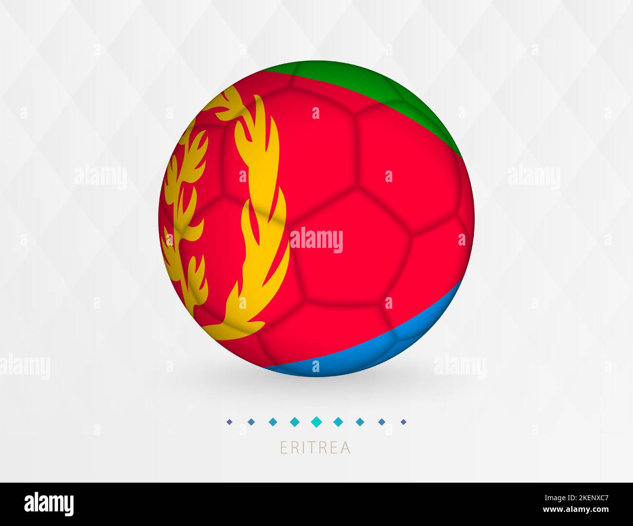 Football ball with Eritrea flag pattern, soccer ball with flag of ...