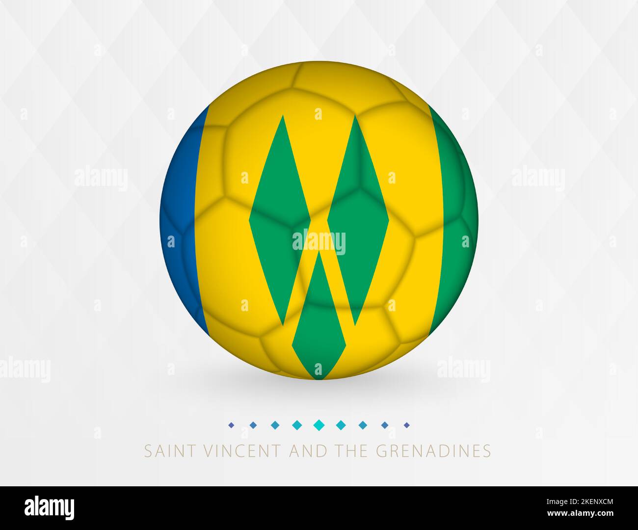 Football ball with Saint Vincent and the Grenadines flag pattern ...