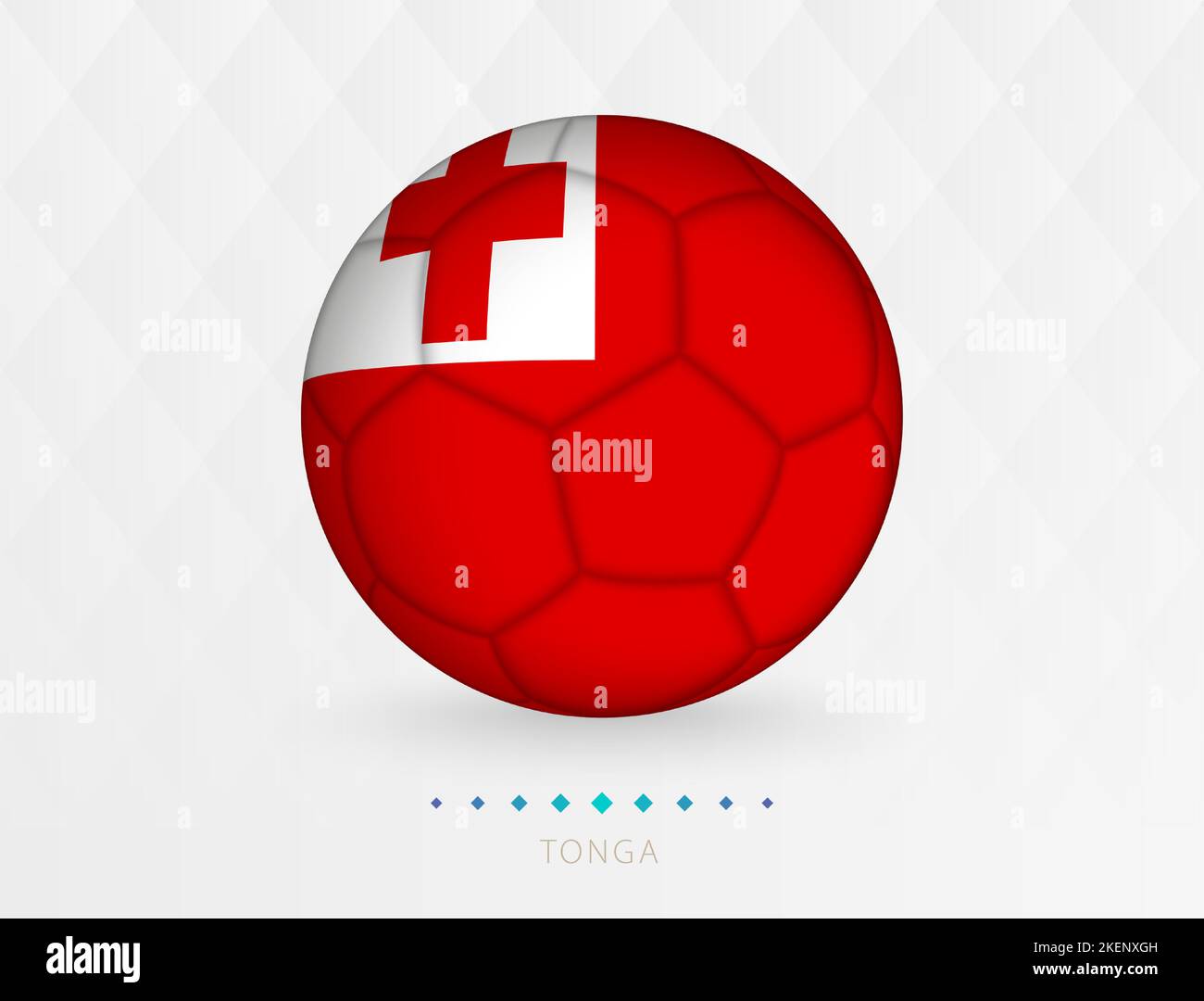 Football ball with Tonga flag pattern, soccer ball with flag of Tonga ...