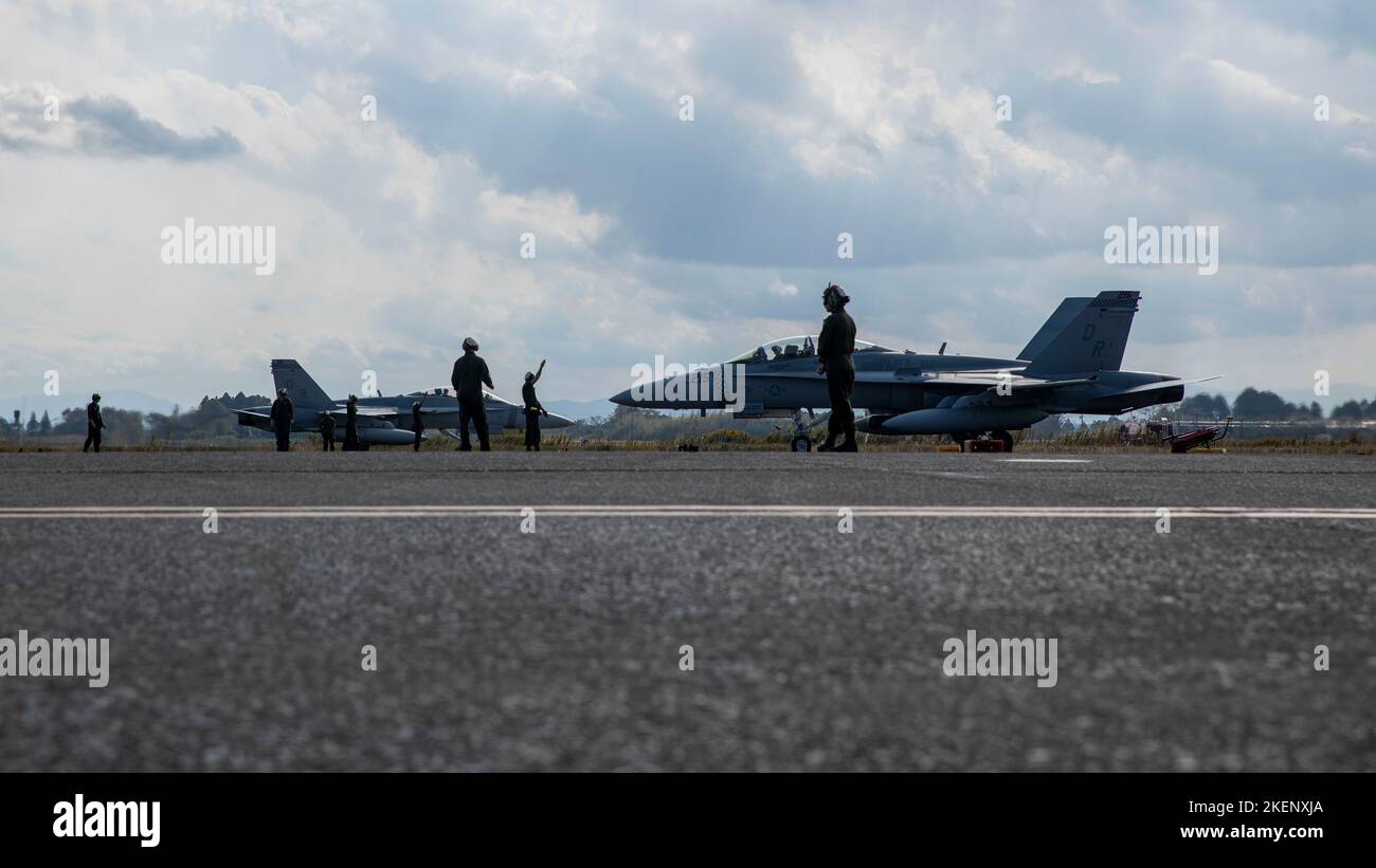 U.S. Marine Corps F/A-18 Hornet aircraft with Marine Fighter Attack ...
