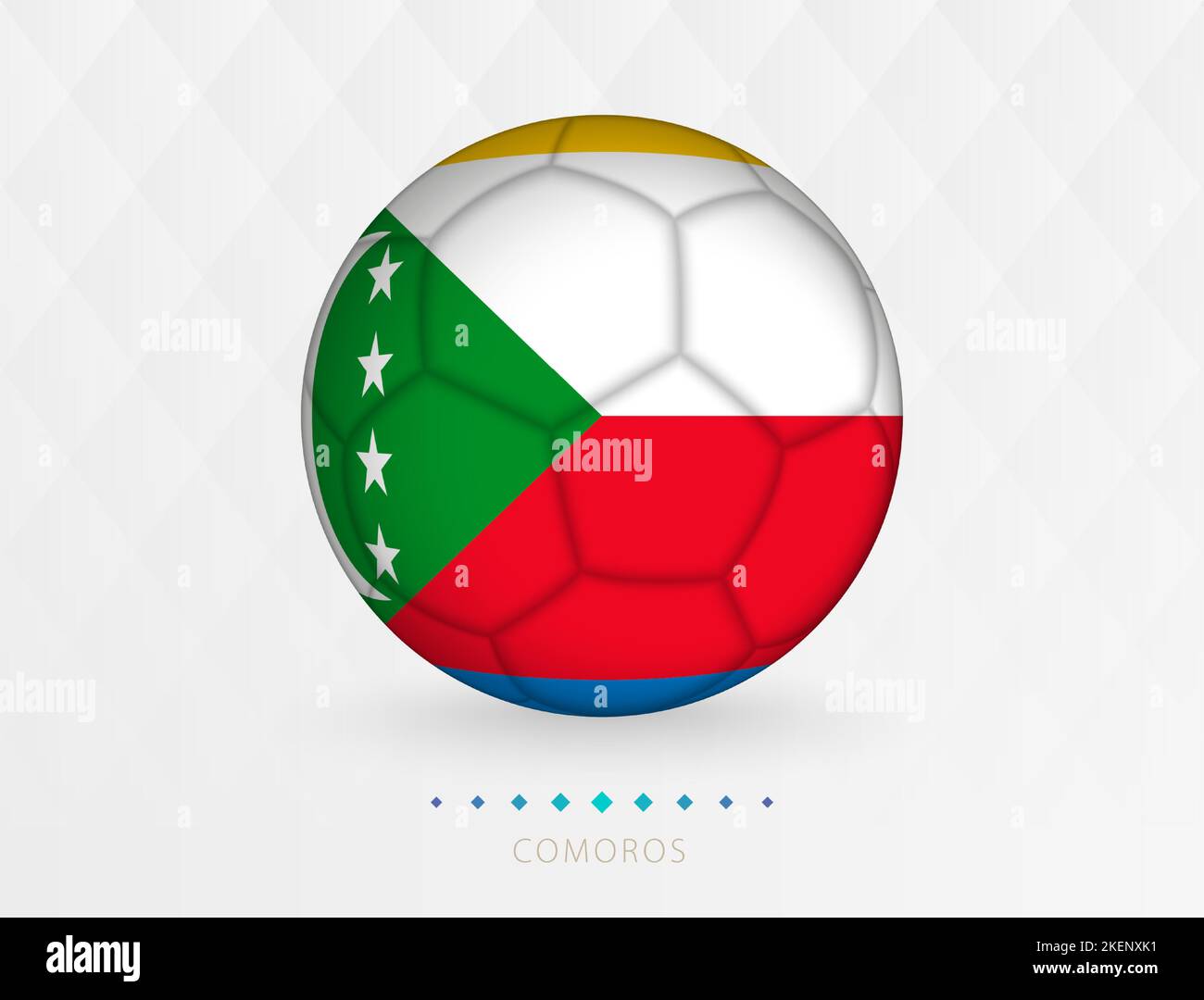 Football ball with Comoros flag pattern, soccer ball with flag of ...
