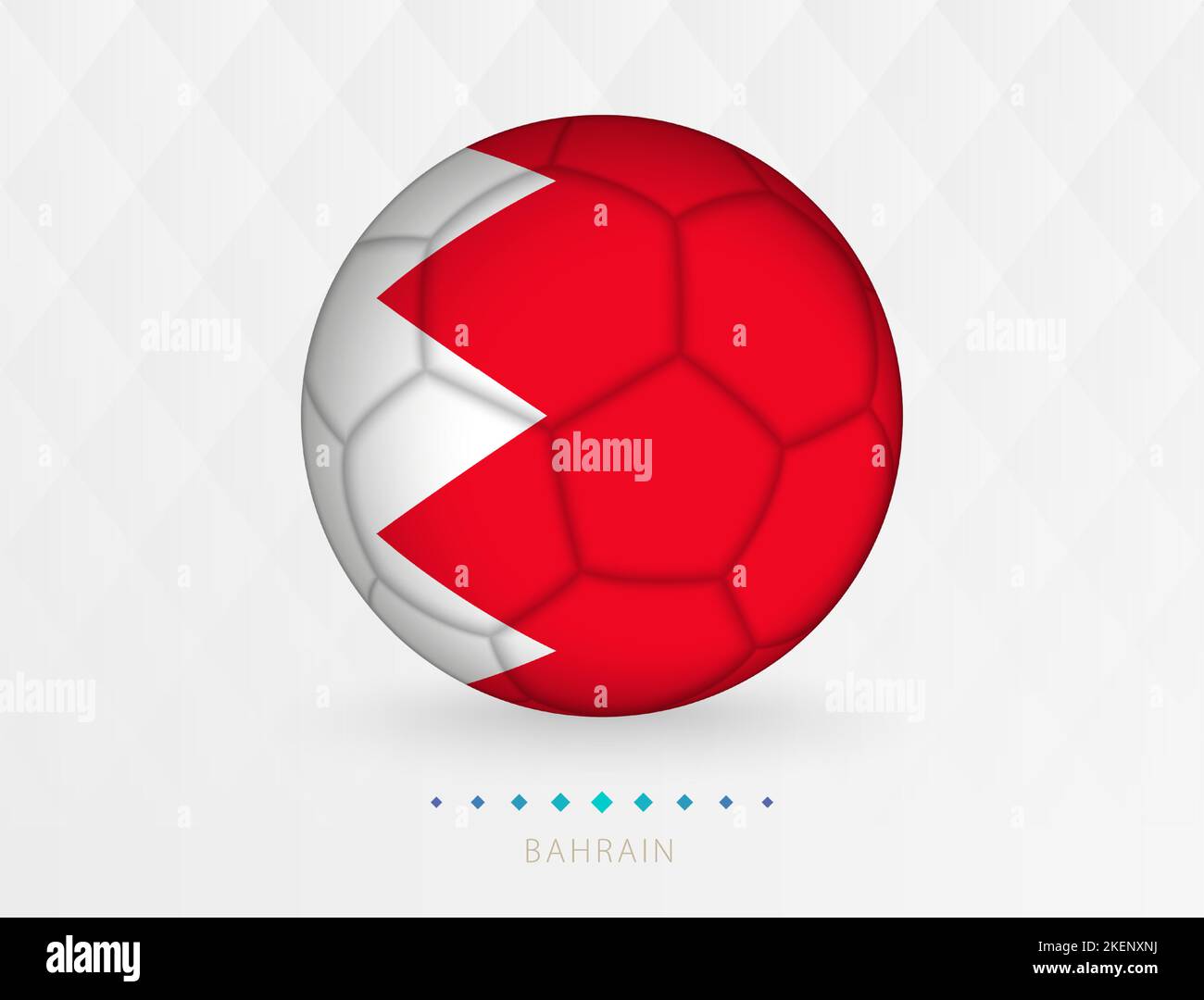 Football ball with Bahrain flag pattern, soccer ball with flag of ...