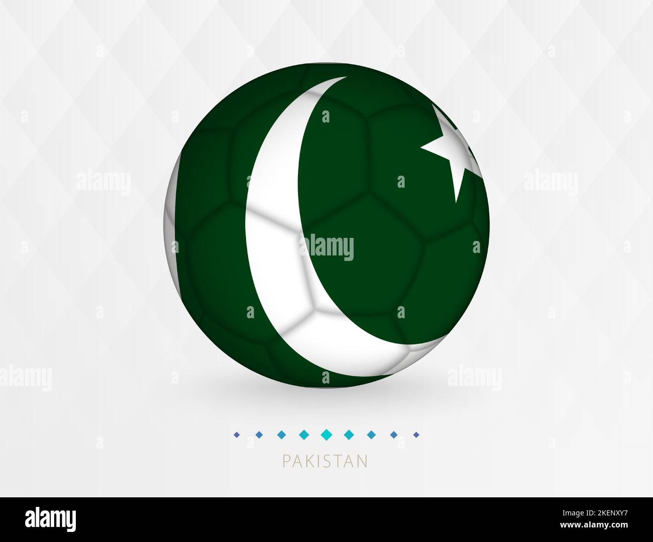 Football ball with Pakistan flag pattern, soccer ball with flag of ...