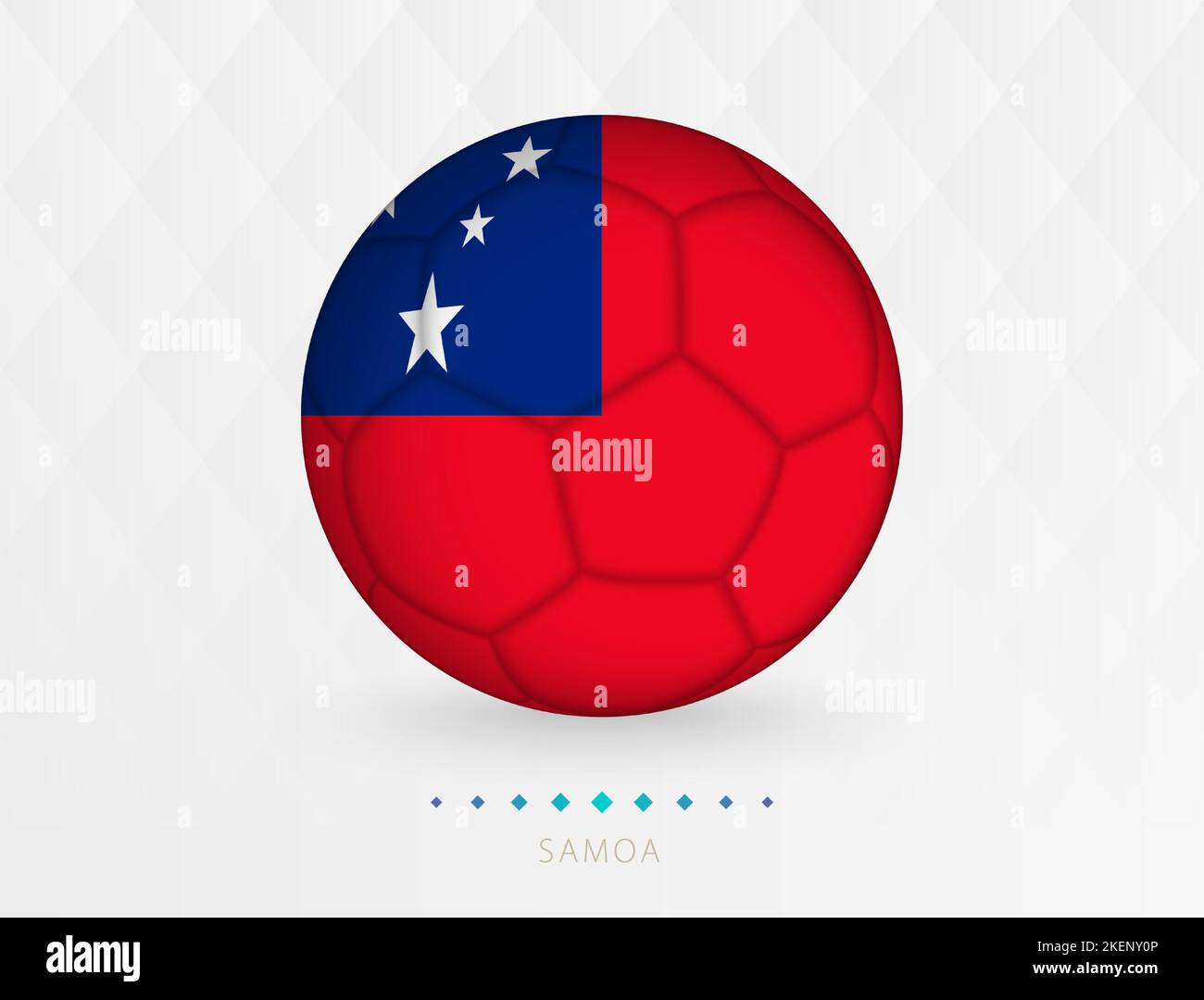 Football ball with Samoa flag pattern, soccer ball with flag of Samoa ...