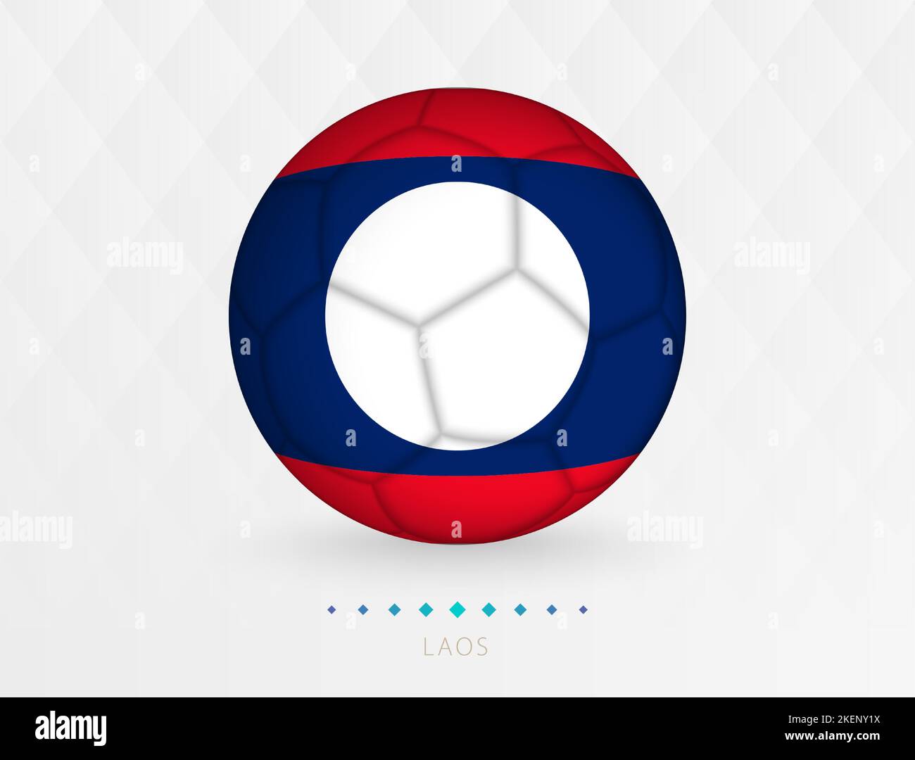 Football ball with Laos flag pattern, soccer ball with flag of Laos ...