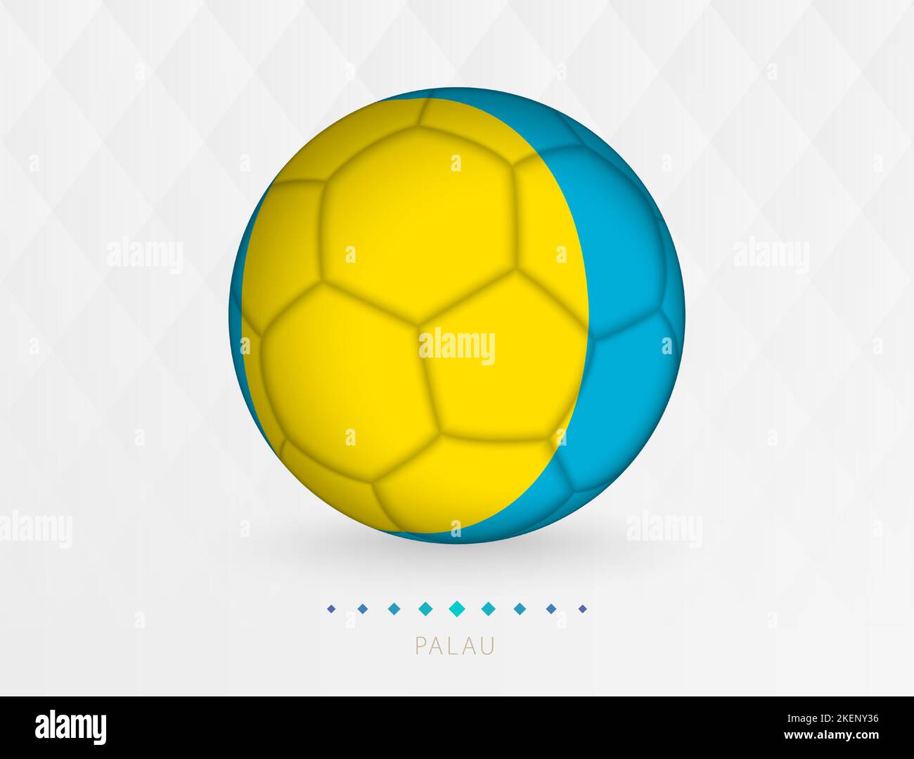 Football ball with Palau flag pattern, soccer ball with flag of Palau ...