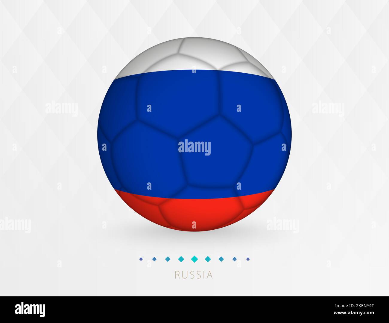 Football ball with Russia flag pattern, soccer ball with flag of Russia ...