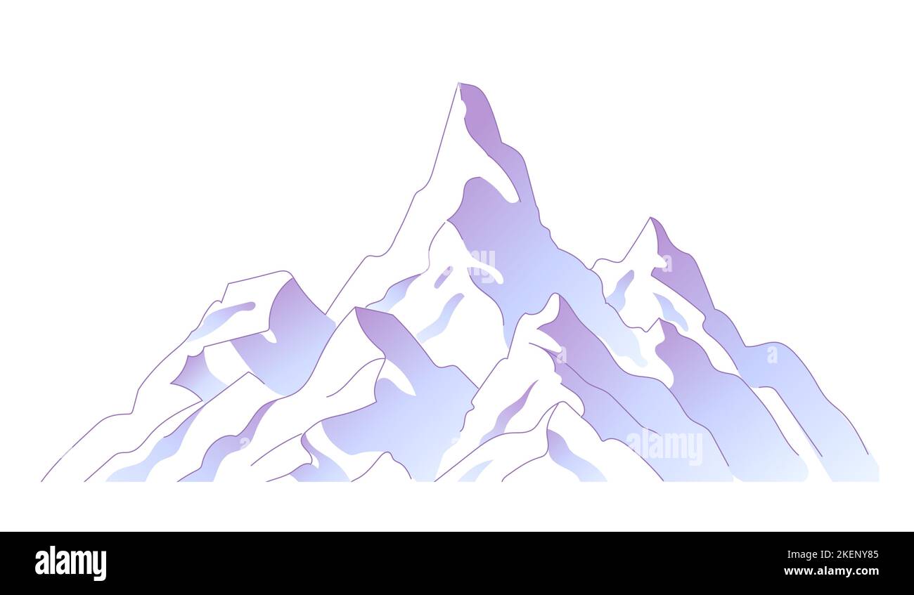 Snowy mountain top vector illustration Stock Vector Image & Art - Alamy