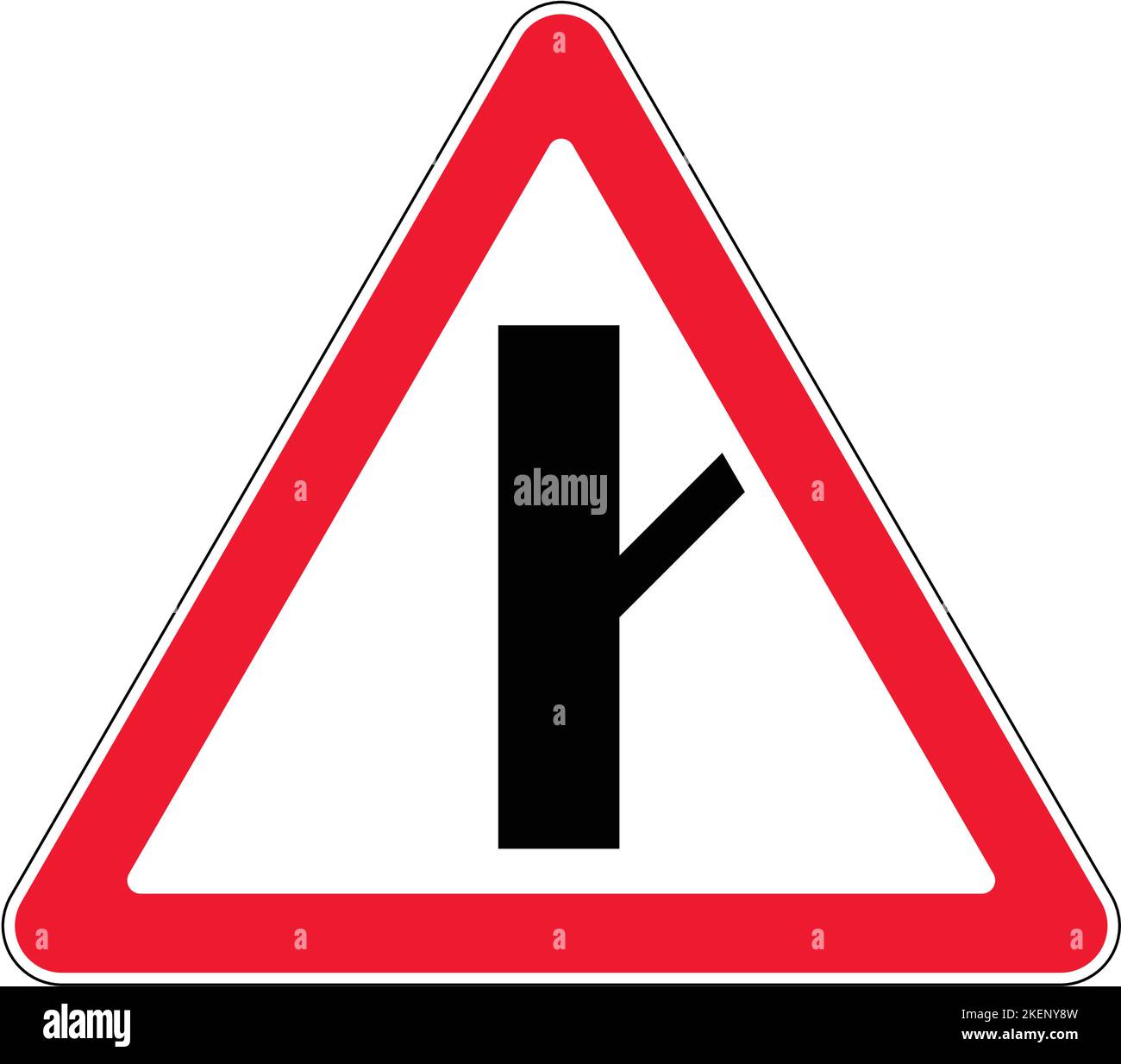 Illustration of Triangle Warning Sign. Priority Over Junction From ...