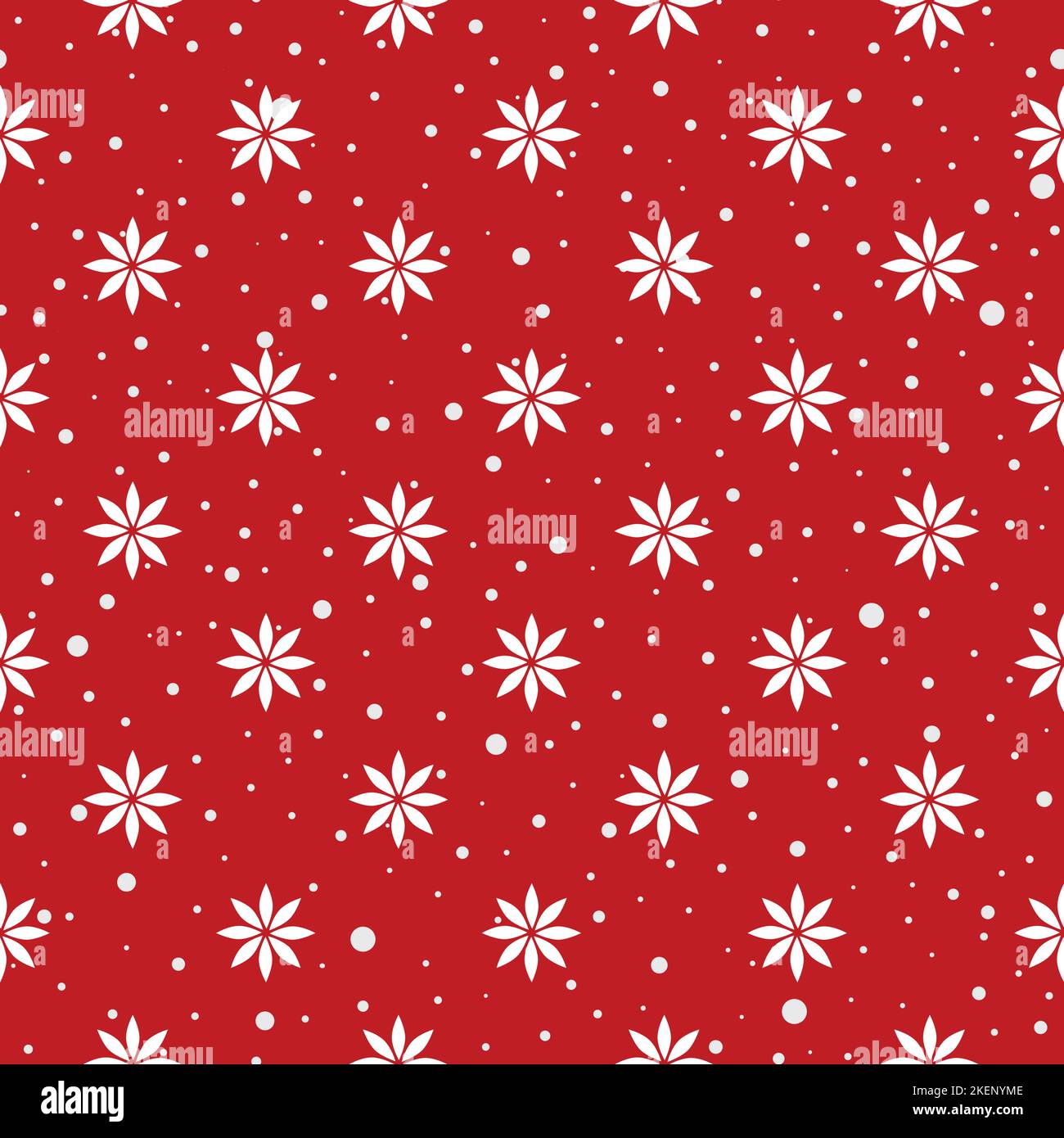 Christmas winter holiday seamless pattern with snow. Floral ornamental ... Christmas winter holiday seamless pattern with snow. Floral ornamental ...