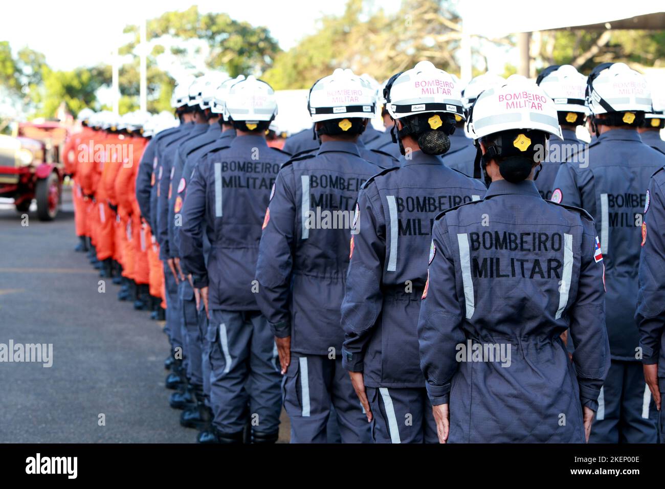 simoes filho, bahia, brazil - november 11, 2022: Military firefighters ...