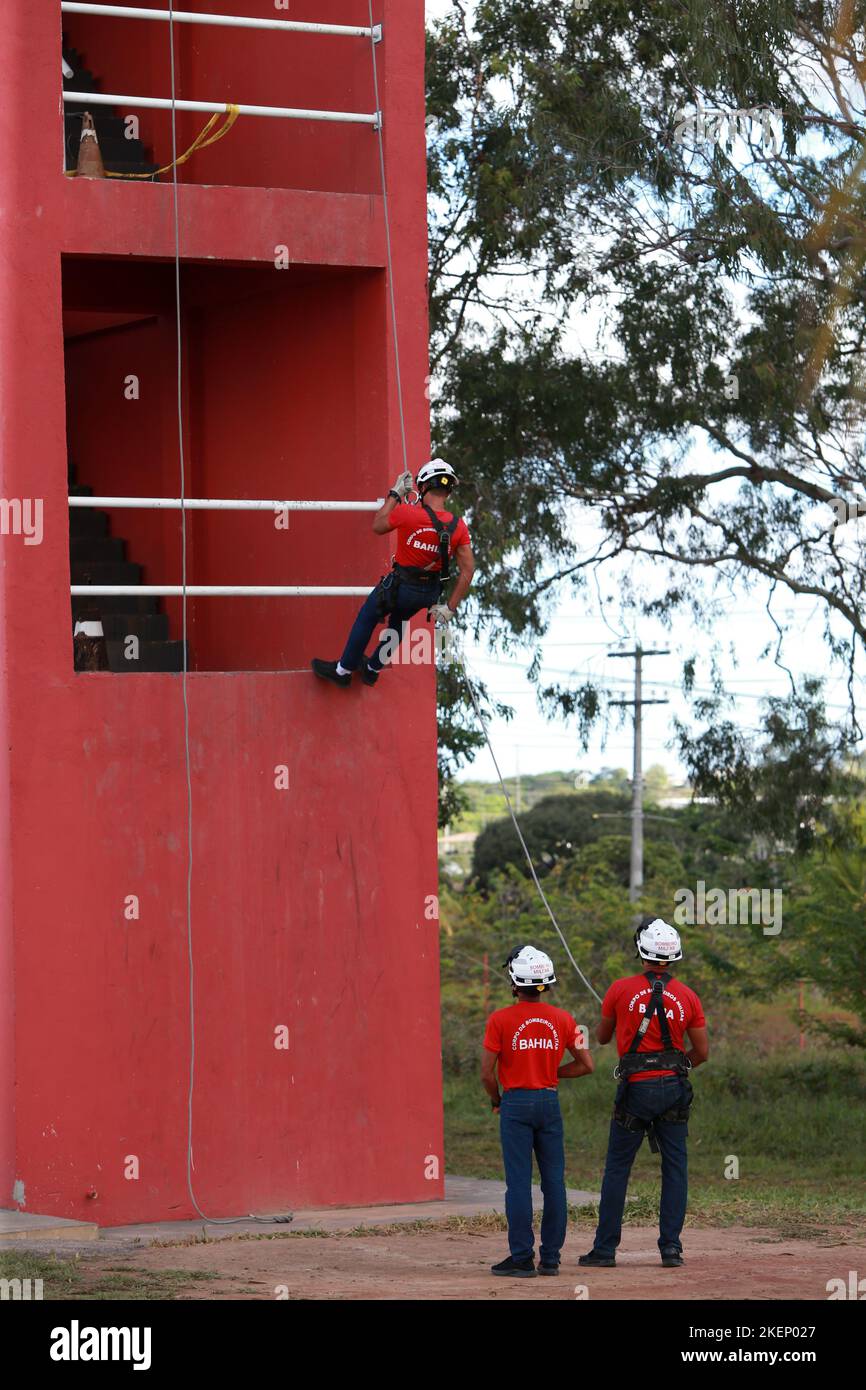 simoes filho, bahia, brazil - november 11, 2022: Military firefighters ...