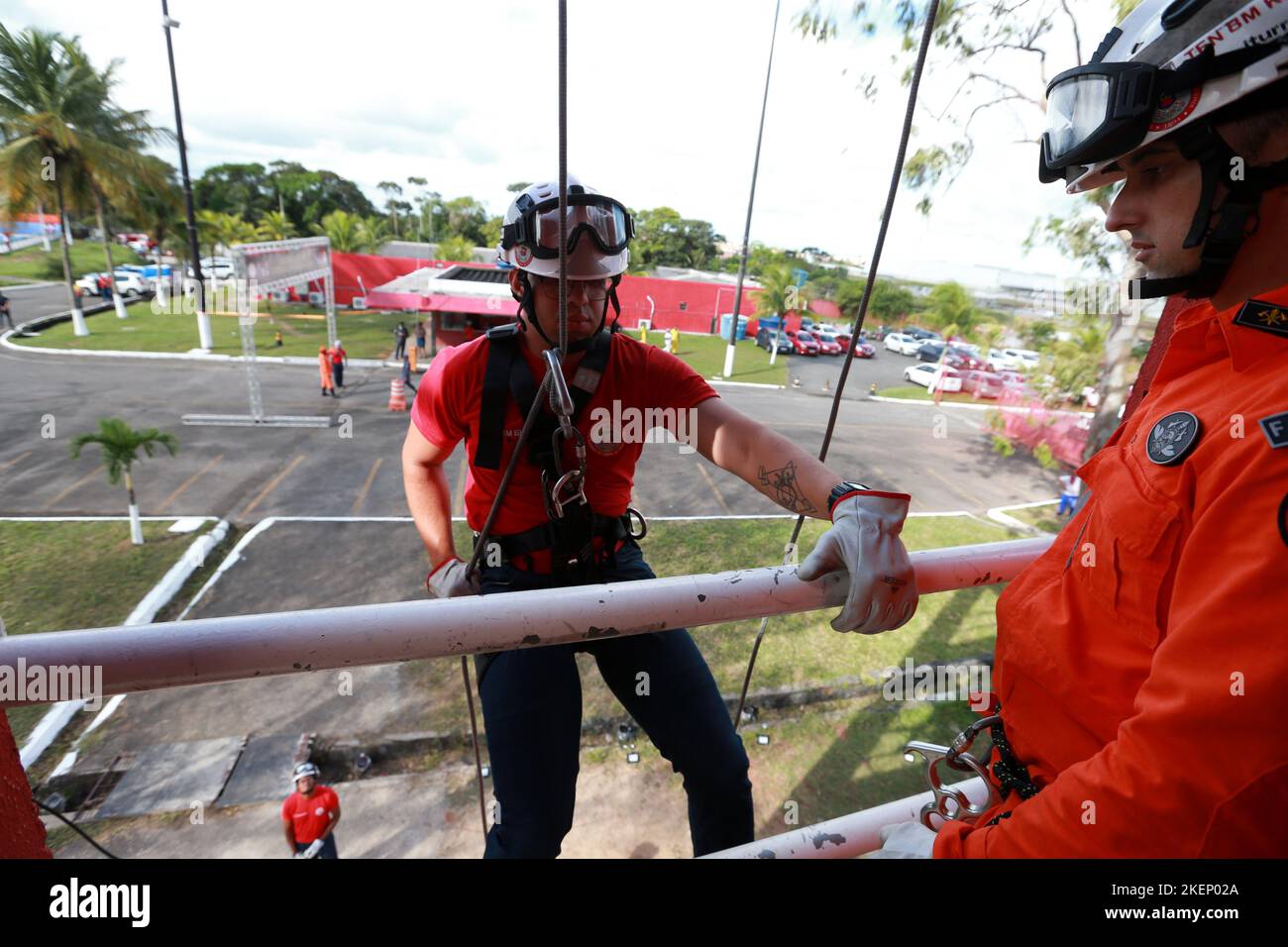 simoes filho, bahia, brazil - november 11, 2022: Military firefighters ...
