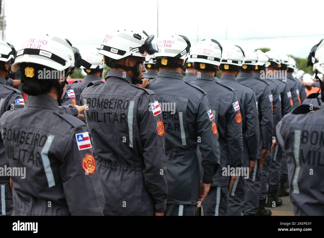 simoes filho, bahia, brazil - november 11, 2022: Military firefighters ...