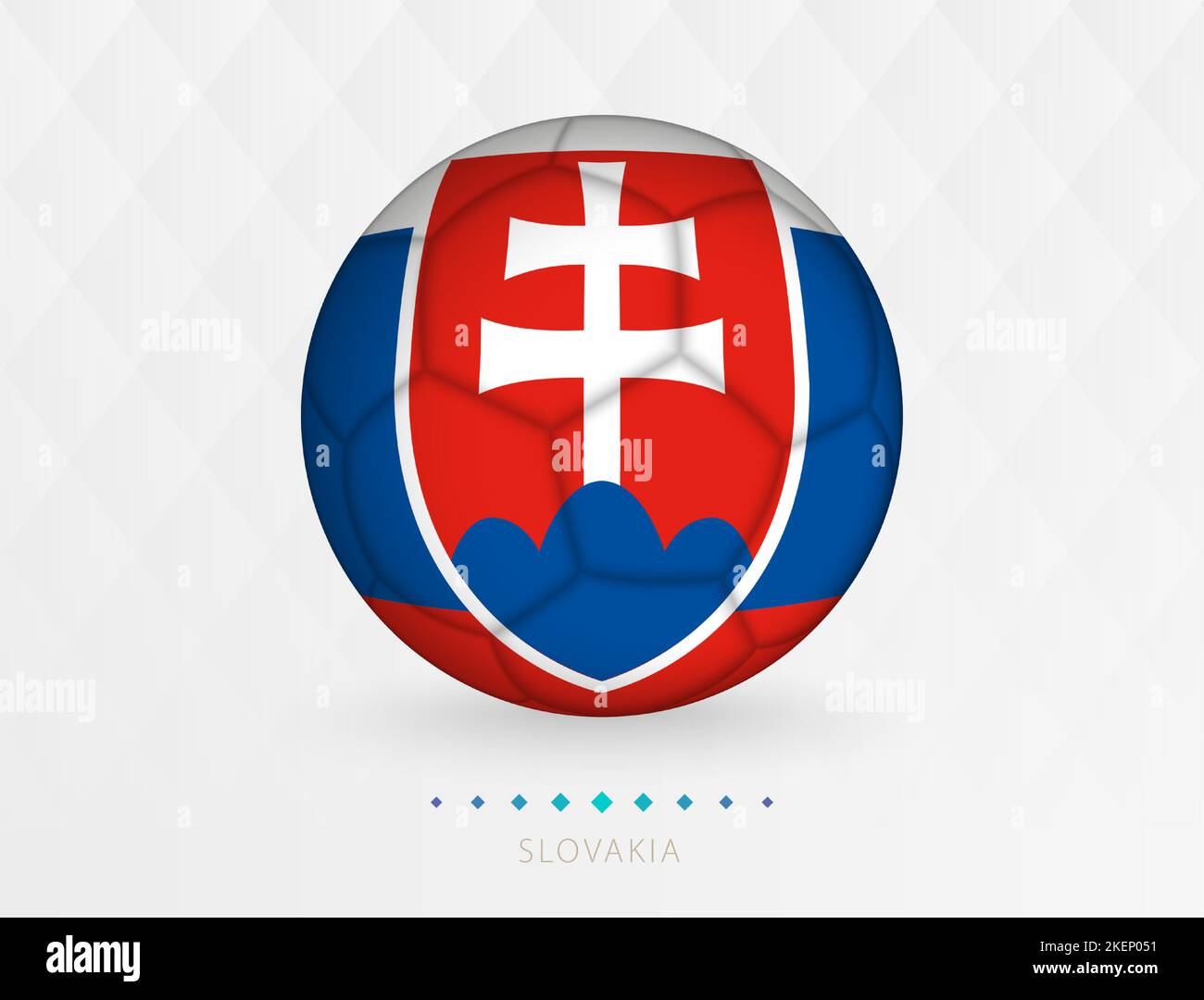 Football ball with Slovakia flag pattern, soccer ball with flag of ...