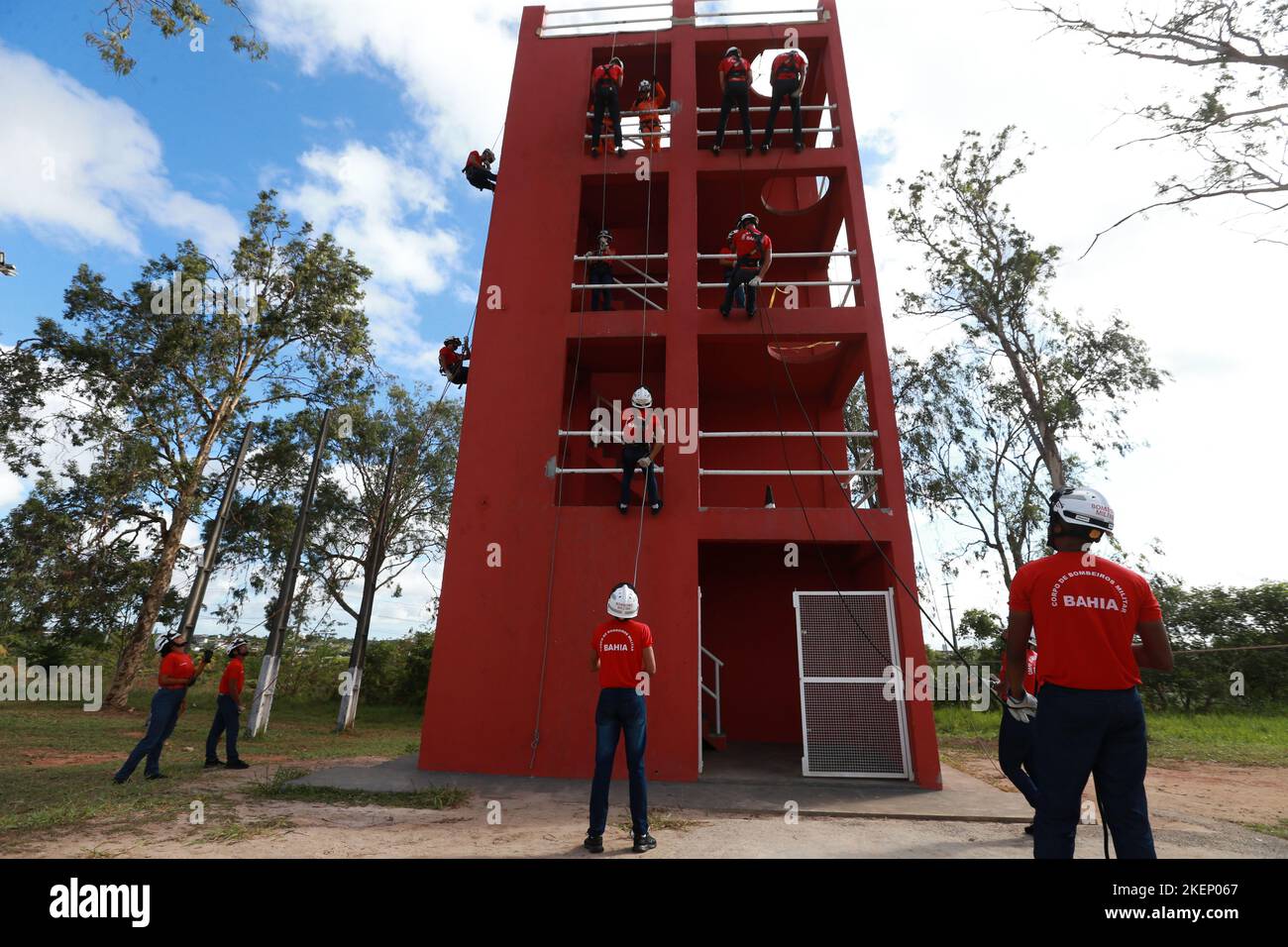 simoes filho, bahia, brazil - november 11, 2022: Military firefighters ...