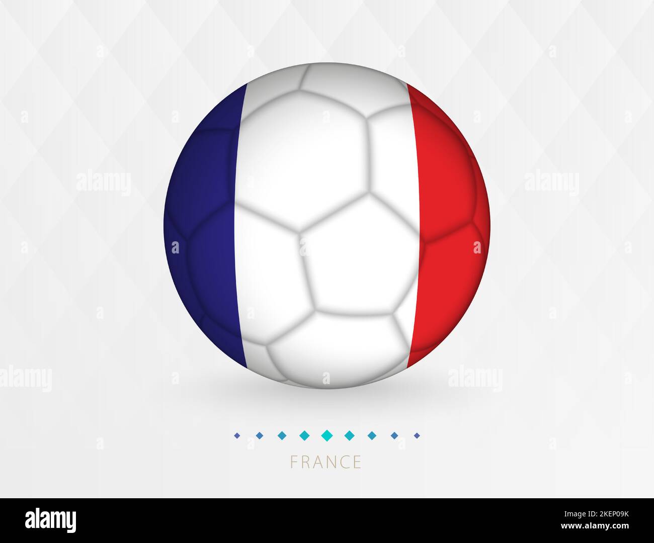 Football ball with France flag pattern, soccer ball with flag of France ...