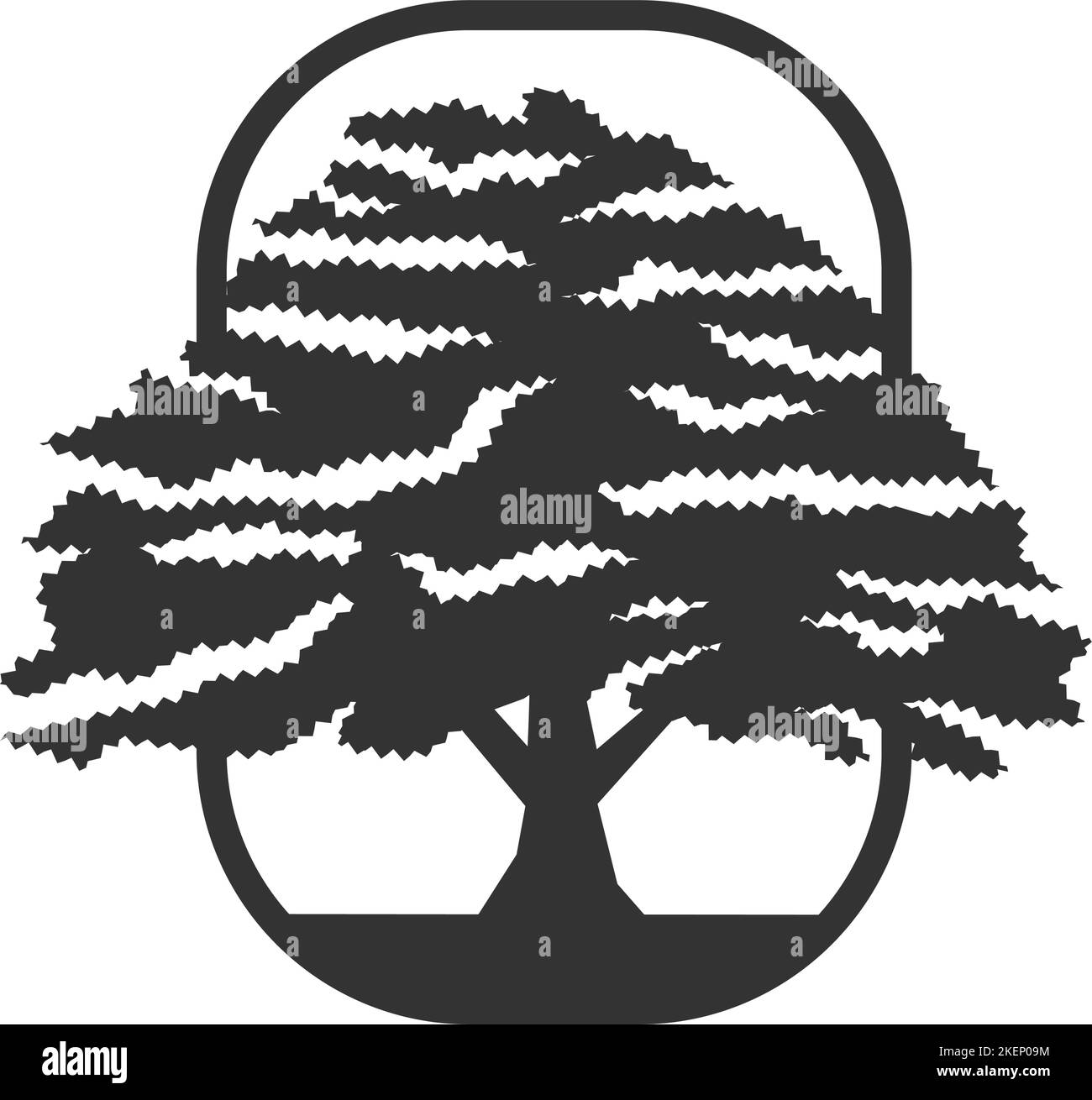 oak tree logo Icon Illustration Brand Identity Stock Vector Image & Art ...
