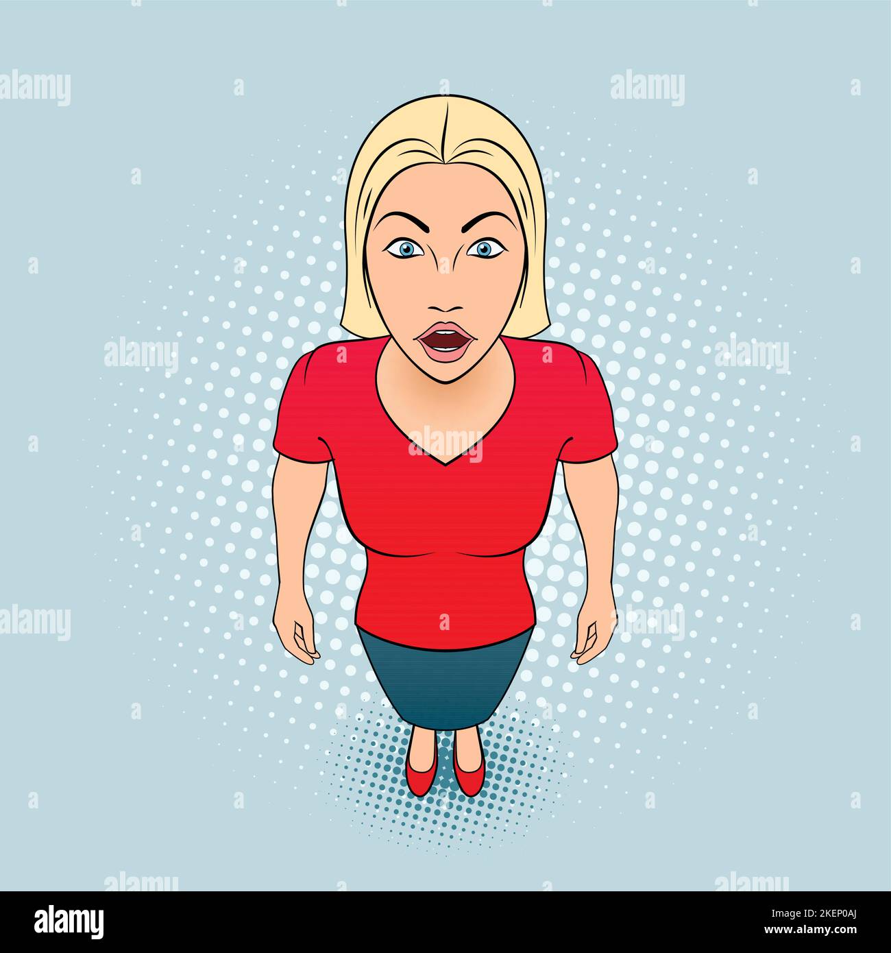 Cartoon Illustration of a Speaking Young Woman Stock Vector Image & Art ...