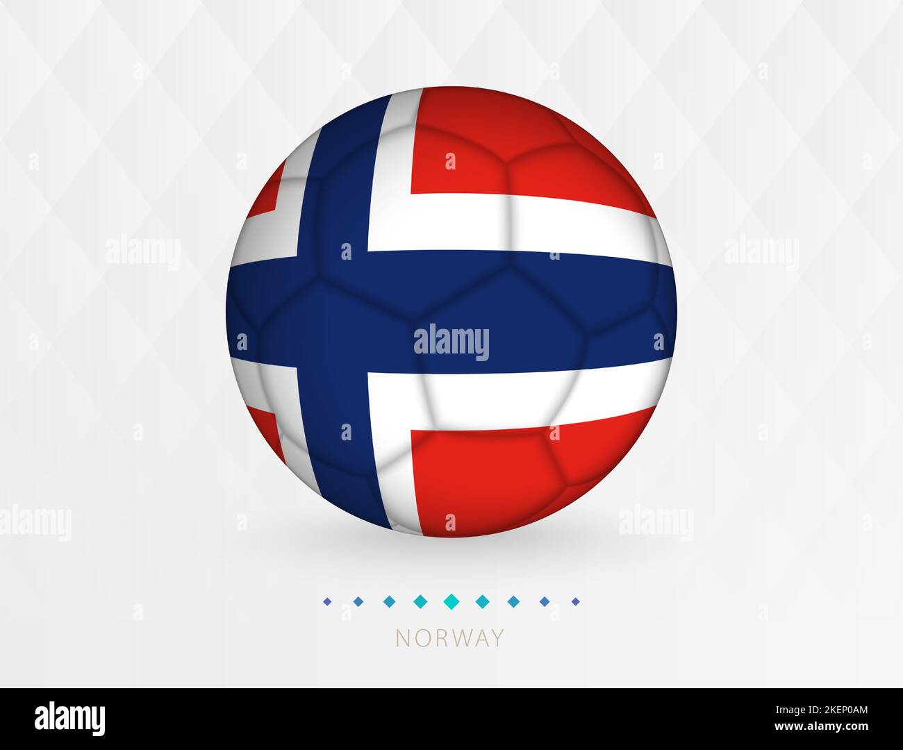 Football ball with Norway flag pattern, soccer ball with flag of Norway ...