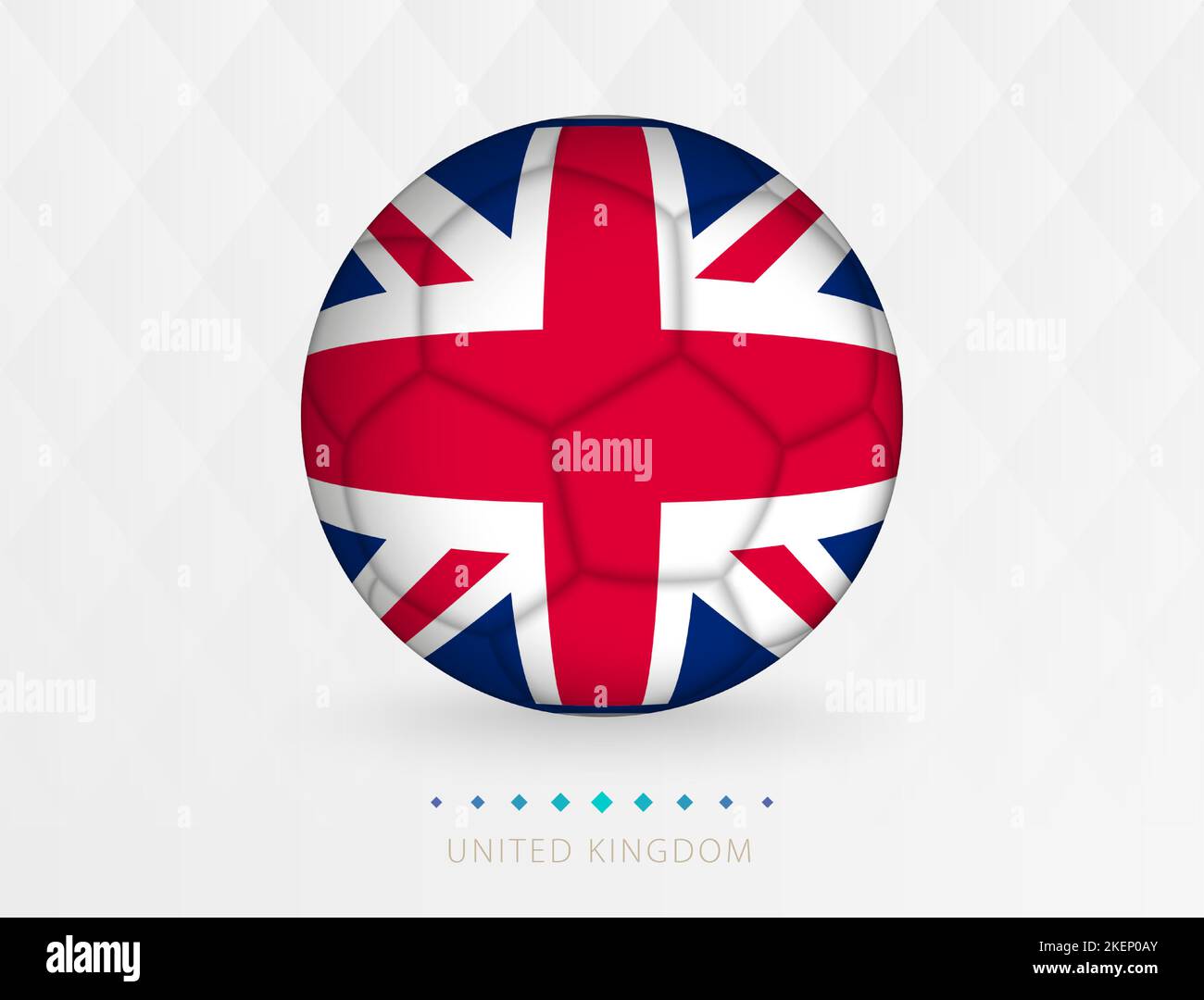 Football ball with United Kingdom flag pattern, soccer ball with flag ...