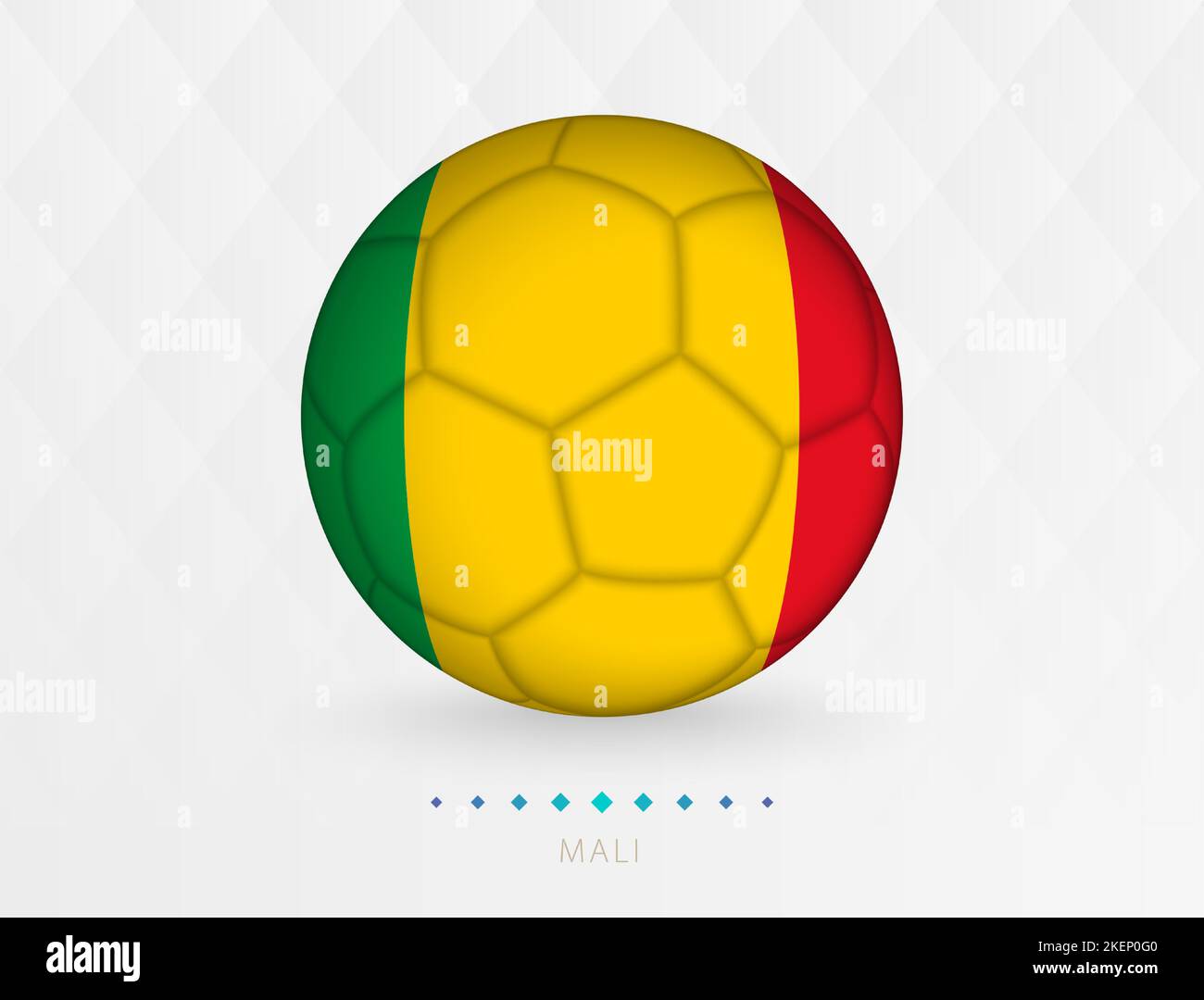 Football ball with Mali flag pattern, soccer ball with flag of Mali ...