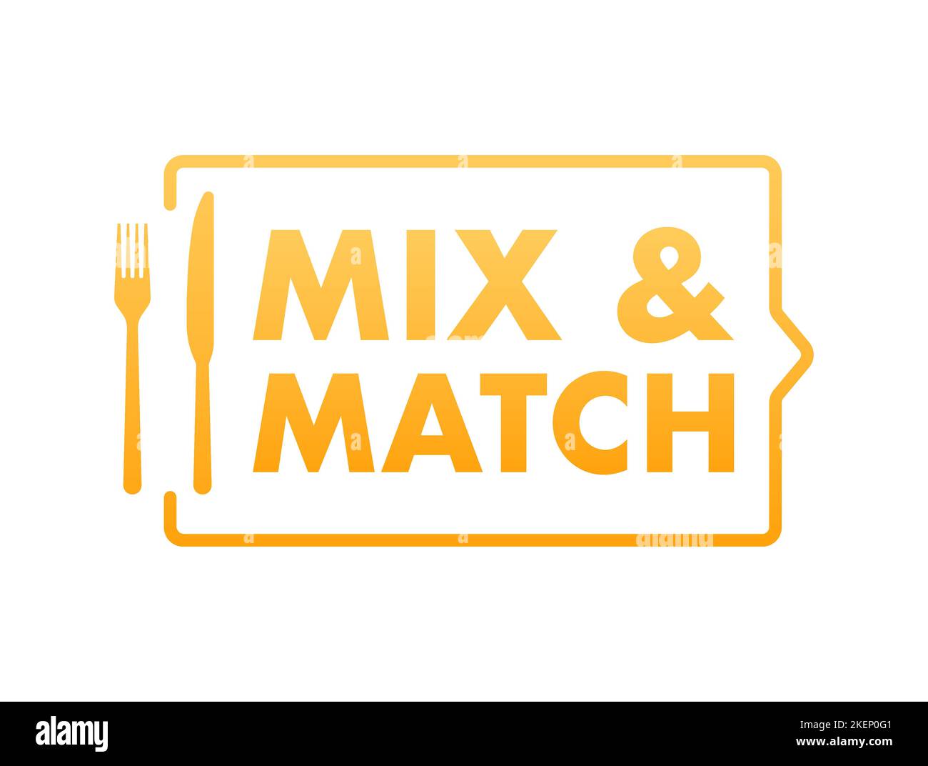 Mix and Match sign, label. Vector stock illustration Stock Vector Image ...