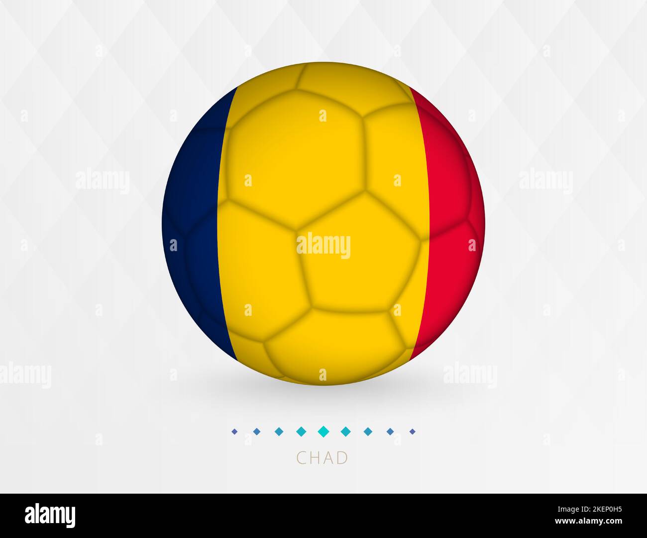 Football ball with Chad flag pattern, soccer ball with flag of Chad ...