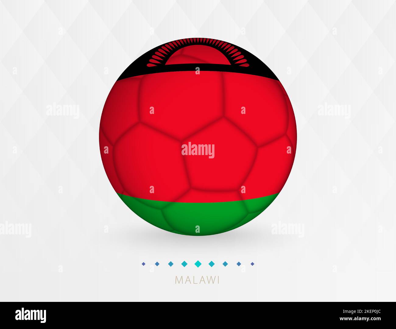 Football ball with Malawi flag pattern, soccer ball with flag of Malawi ...
