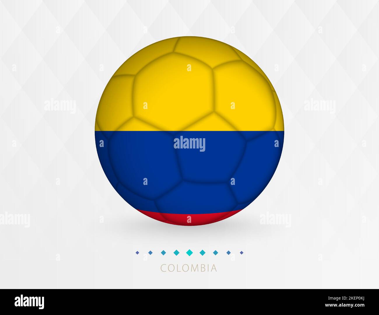 Football ball with Colombia flag pattern, soccer ball with flag of ...