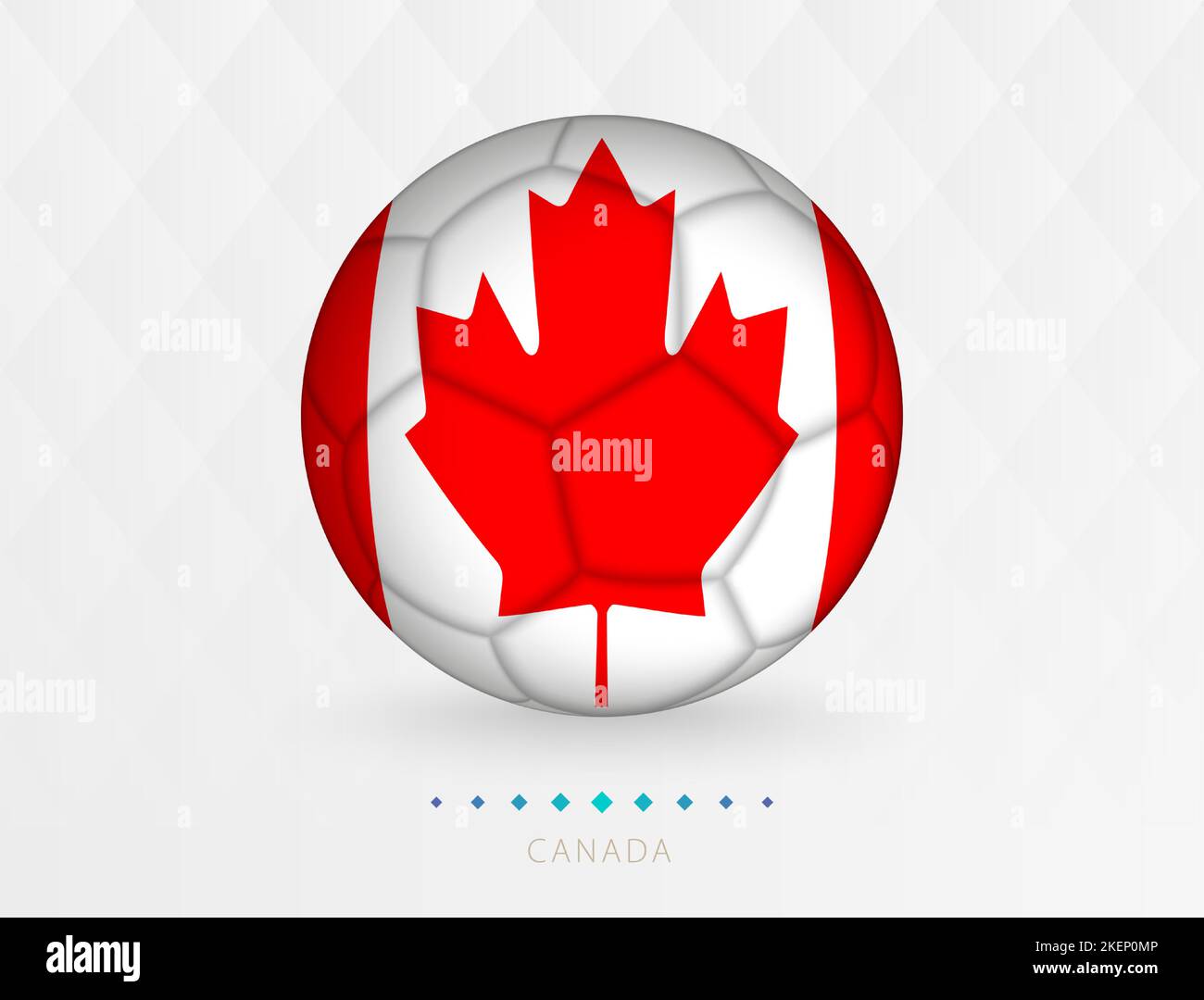 Football ball with Canada flag pattern, soccer ball with flag of Canada ...