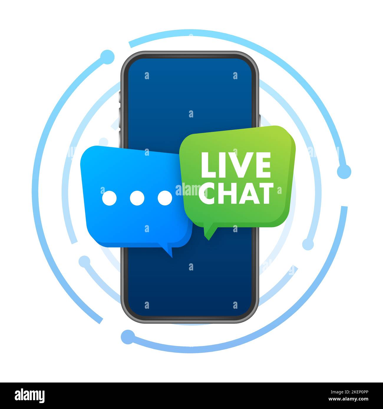 live chat. Support service. Live communication. Vector stock ...