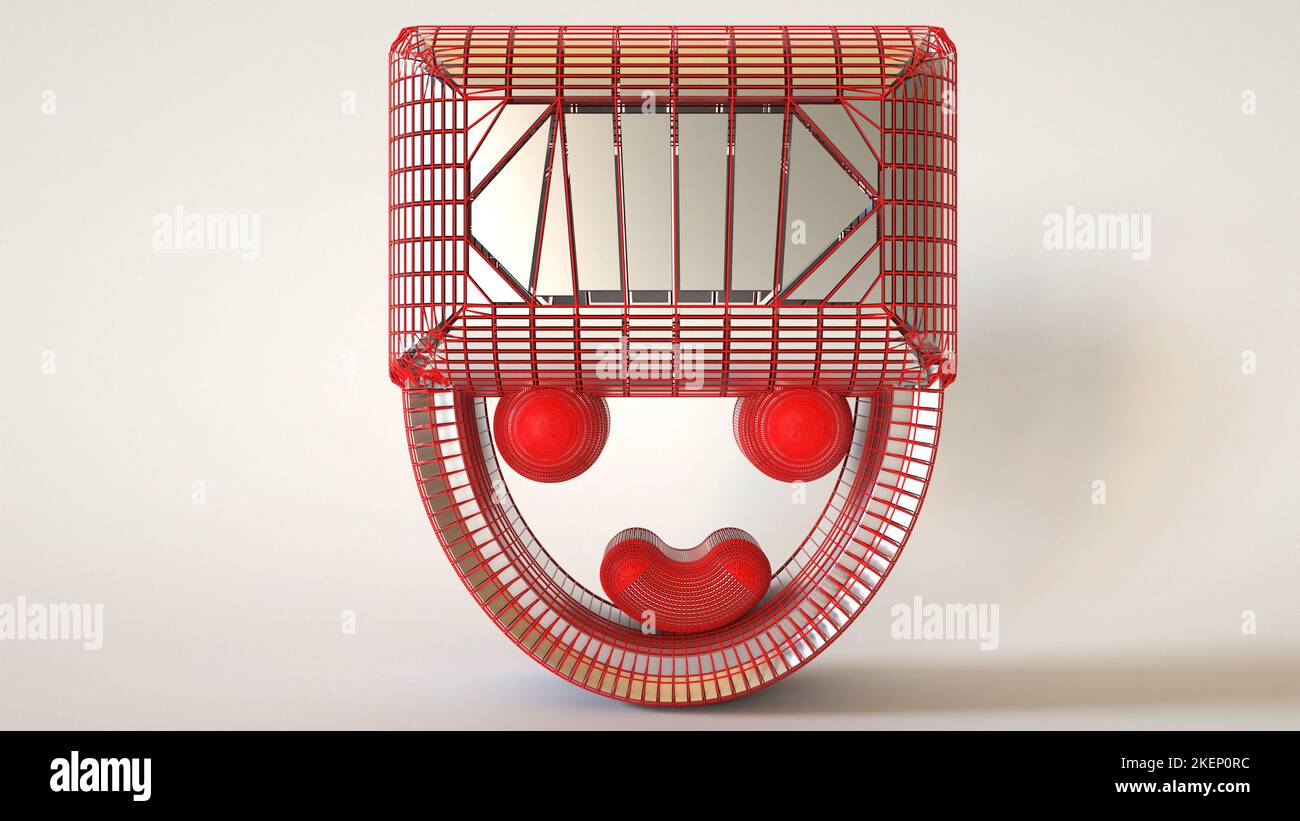 3D Illustration of a smiley in red color. Graphic Artists, Graphic ...