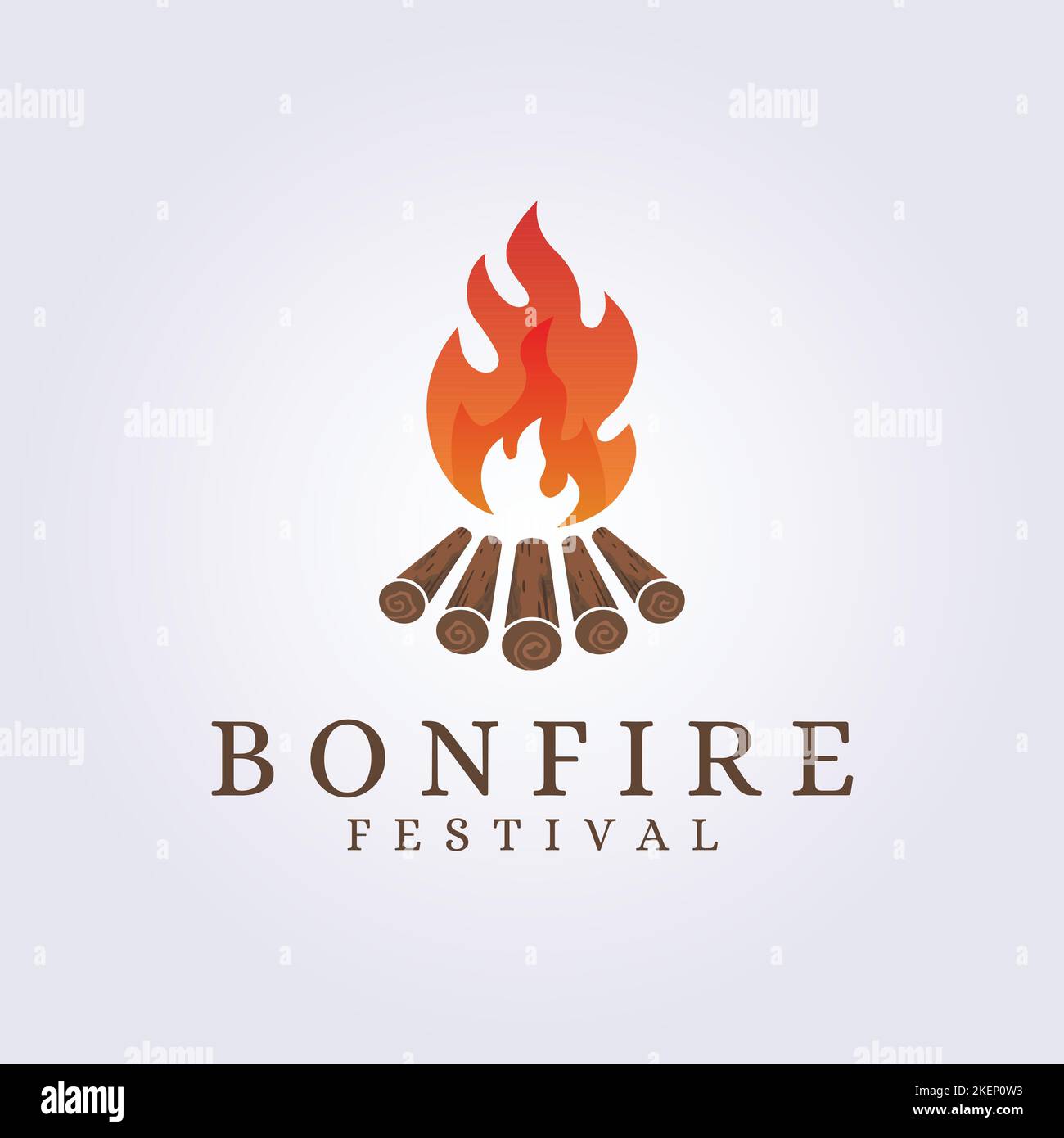 A bonfire festival logo on white background Stock Vector Image & Art ...