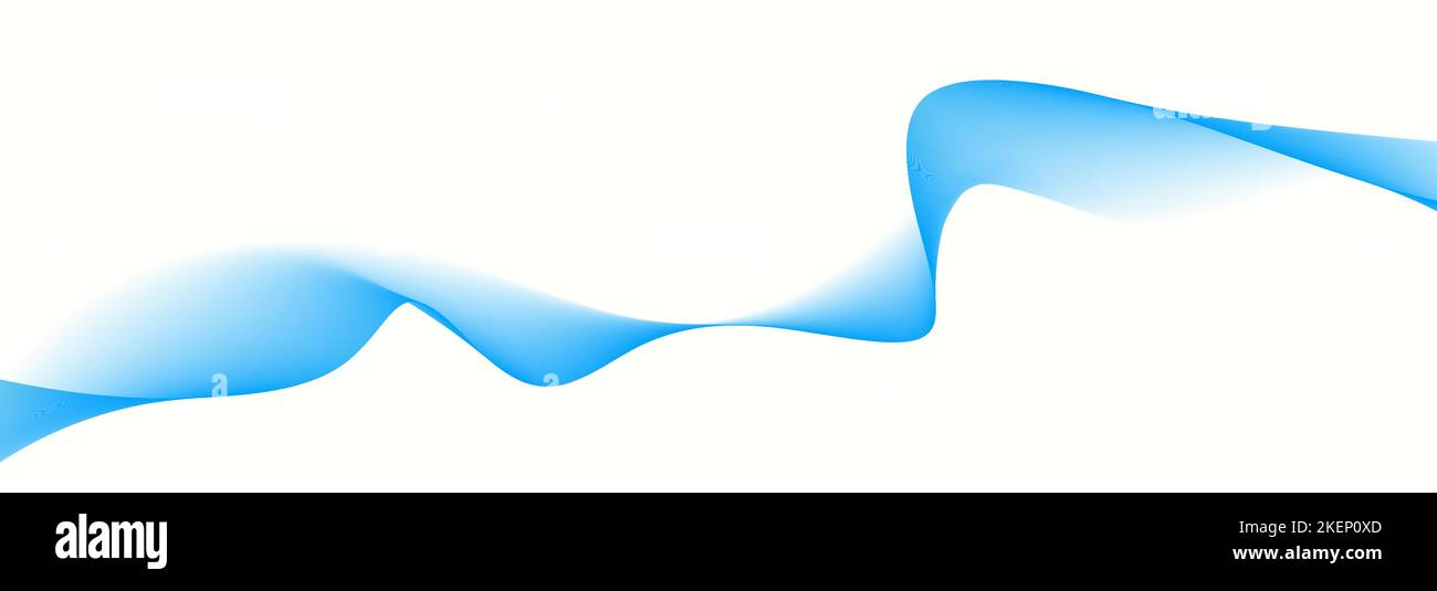 Abstract translucent dodger blue winding tape. Long vector graphic ...