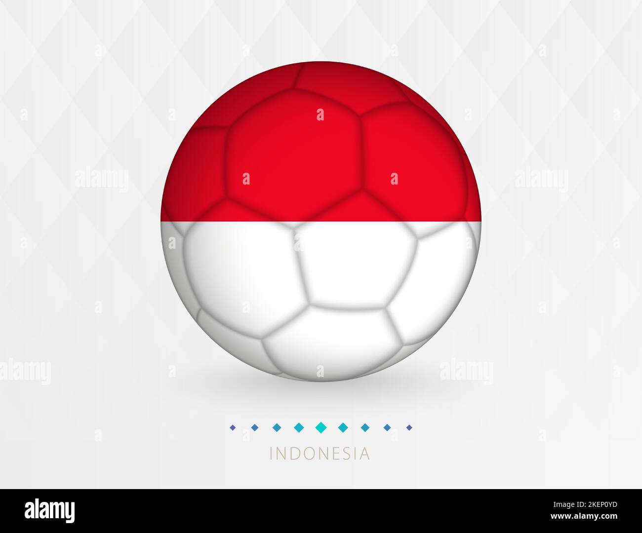 Football ball with Indonesia flag pattern, soccer ball with flag of ...