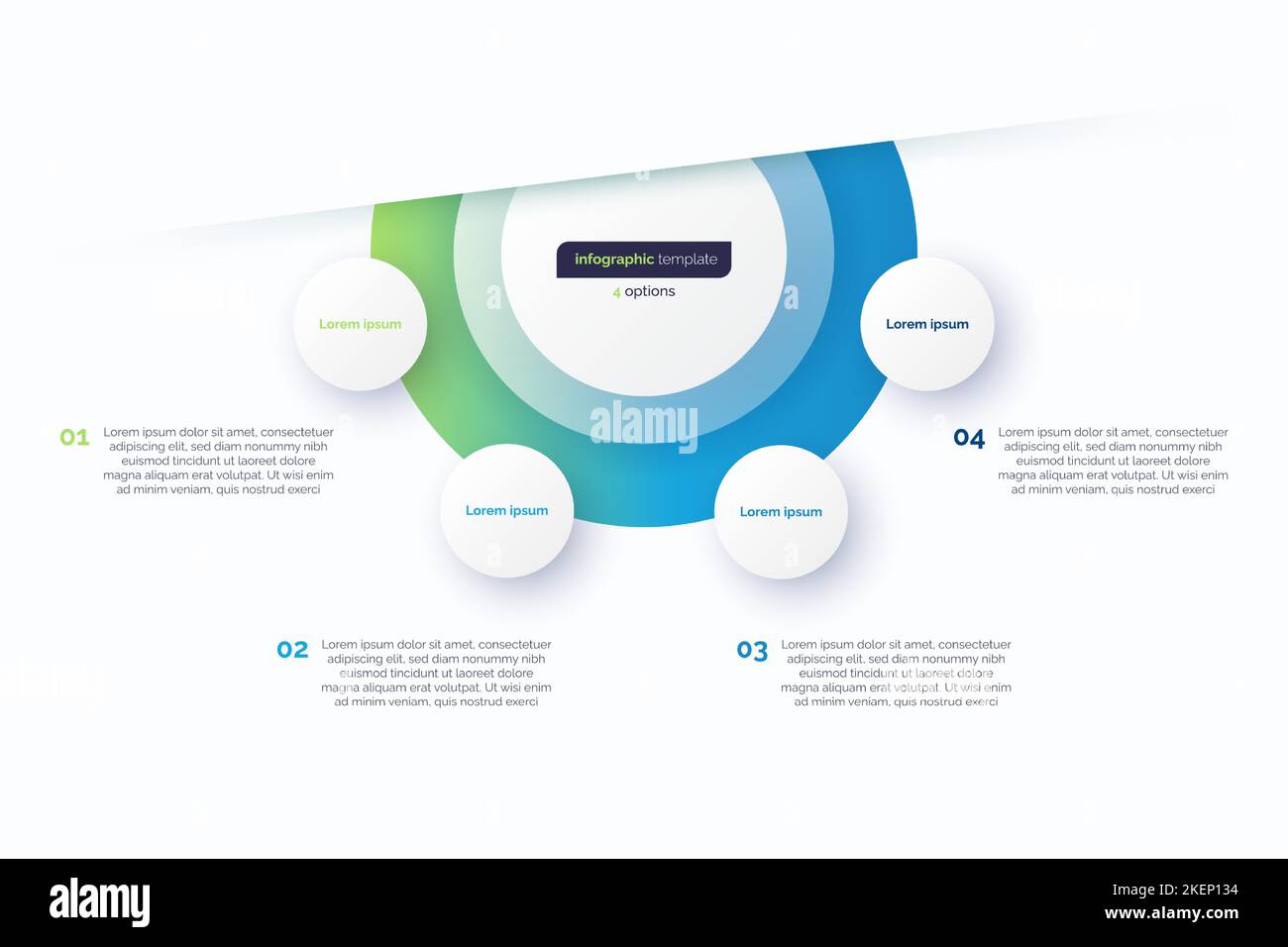 Four option circle infographic design template. Vector illustration ... Four option circle infographic design template. Vector illustration ...