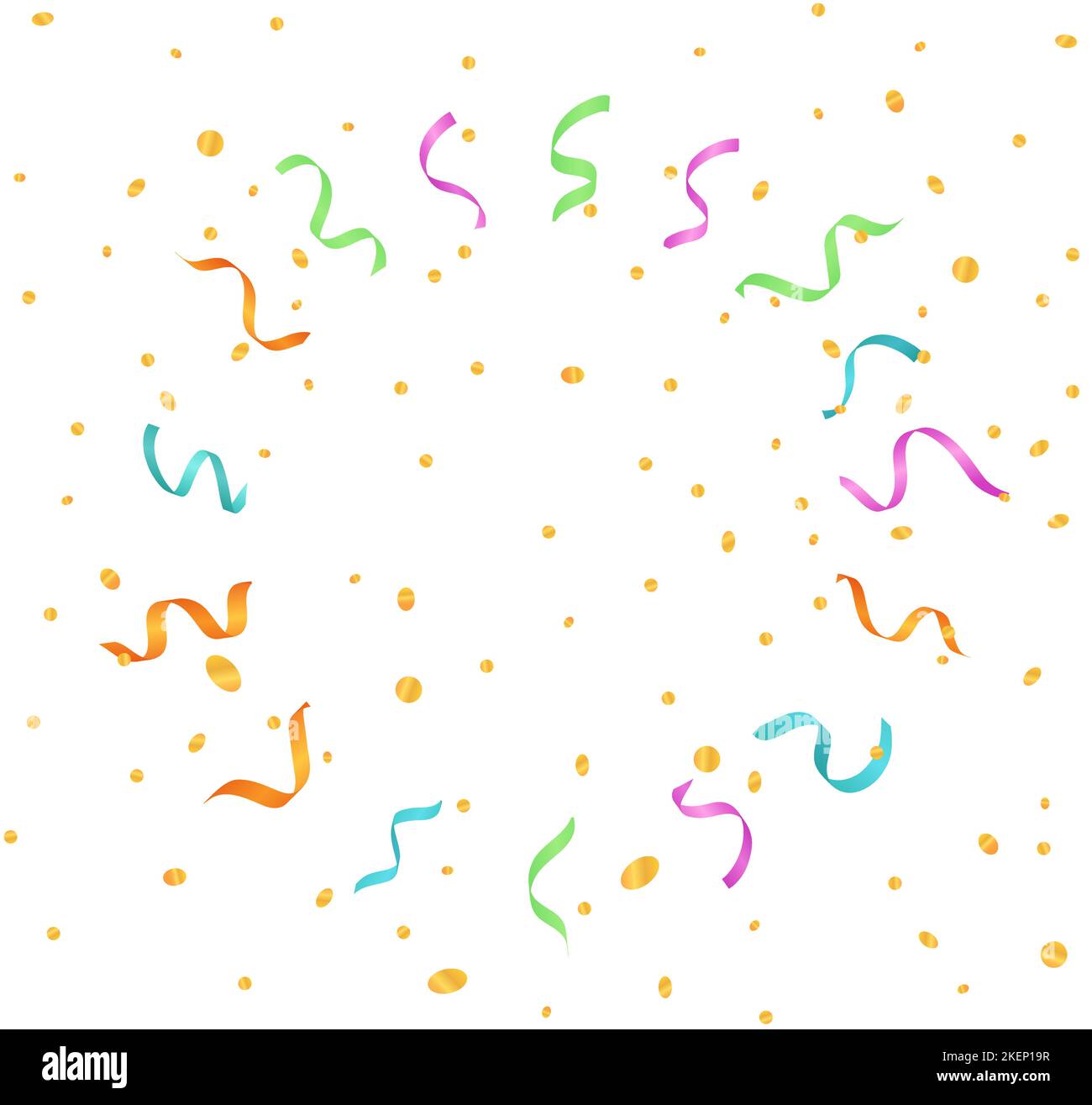 Frame decorated with confetti vector illustration Stock Vector Image ...