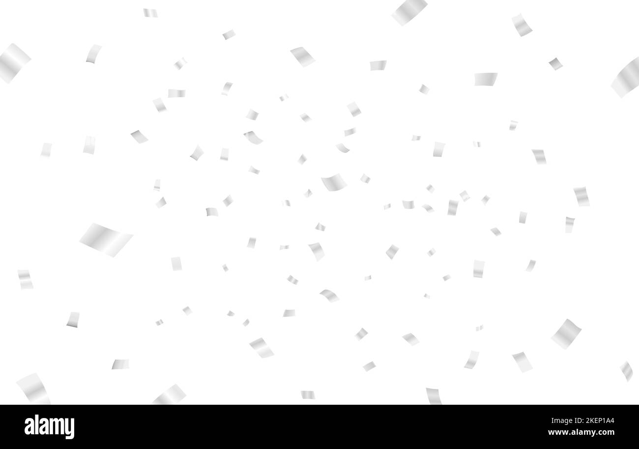 Silver falling confetti vector illustration Stock Vector Image & Art - Alamy