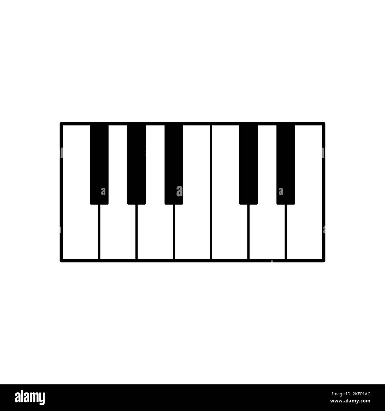 Piano keys icon. Black piano logo on white background. Vector ... Piano keys icon. Black piano logo on white background. Vector ...