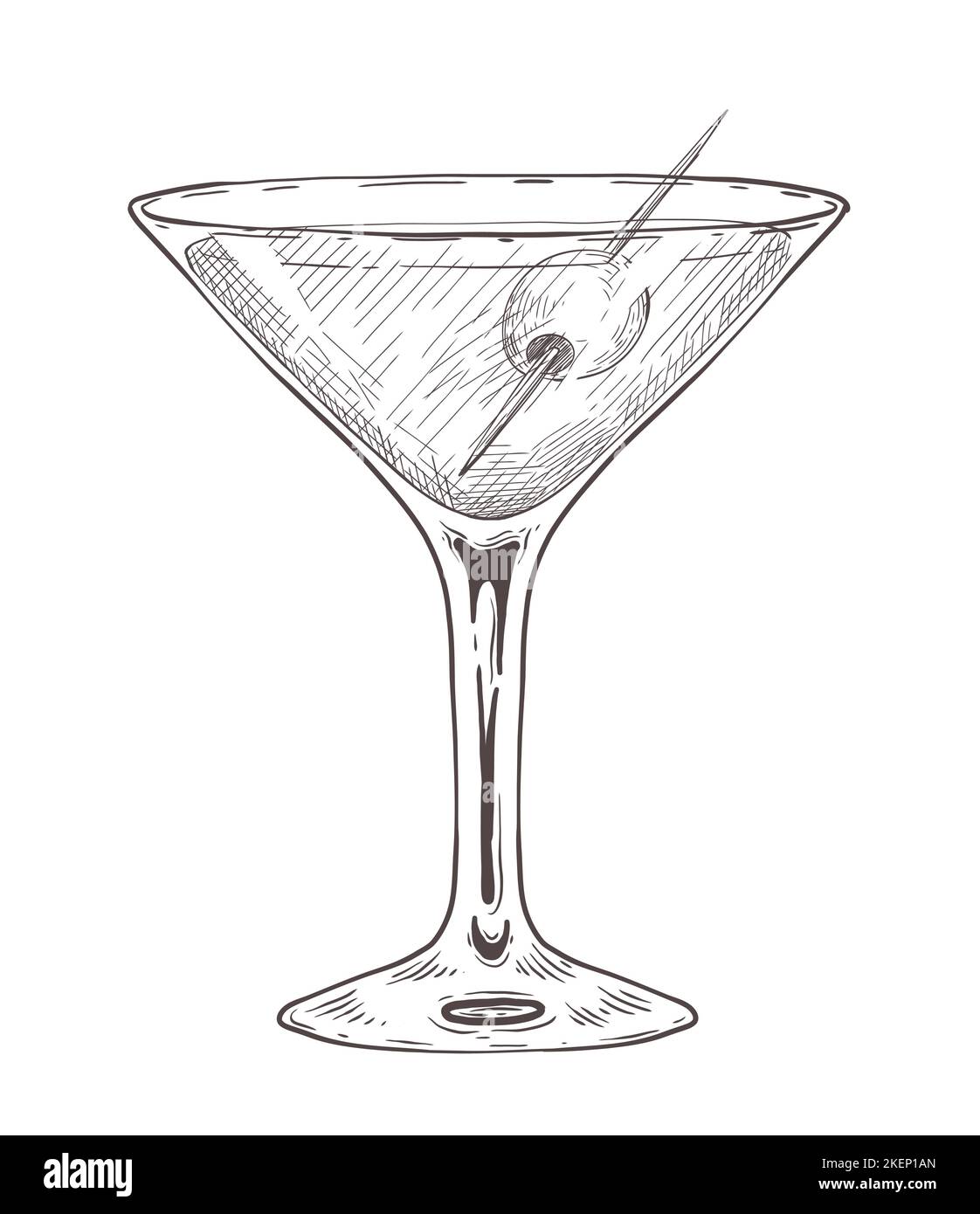 Hand drawn drink glass vector Stock Vector Image & Art - Alamy