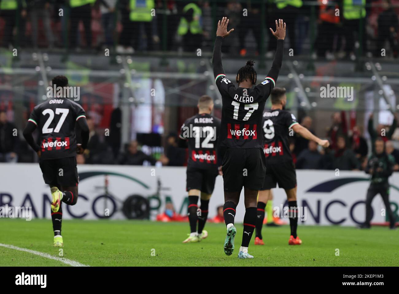 Rafael Leao of AC Milan celebrates during Serie A 2022/23 football ...