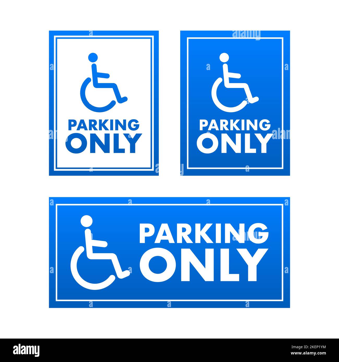 Disabled parking only. Car Parking Sign. Vector stock illustration ...