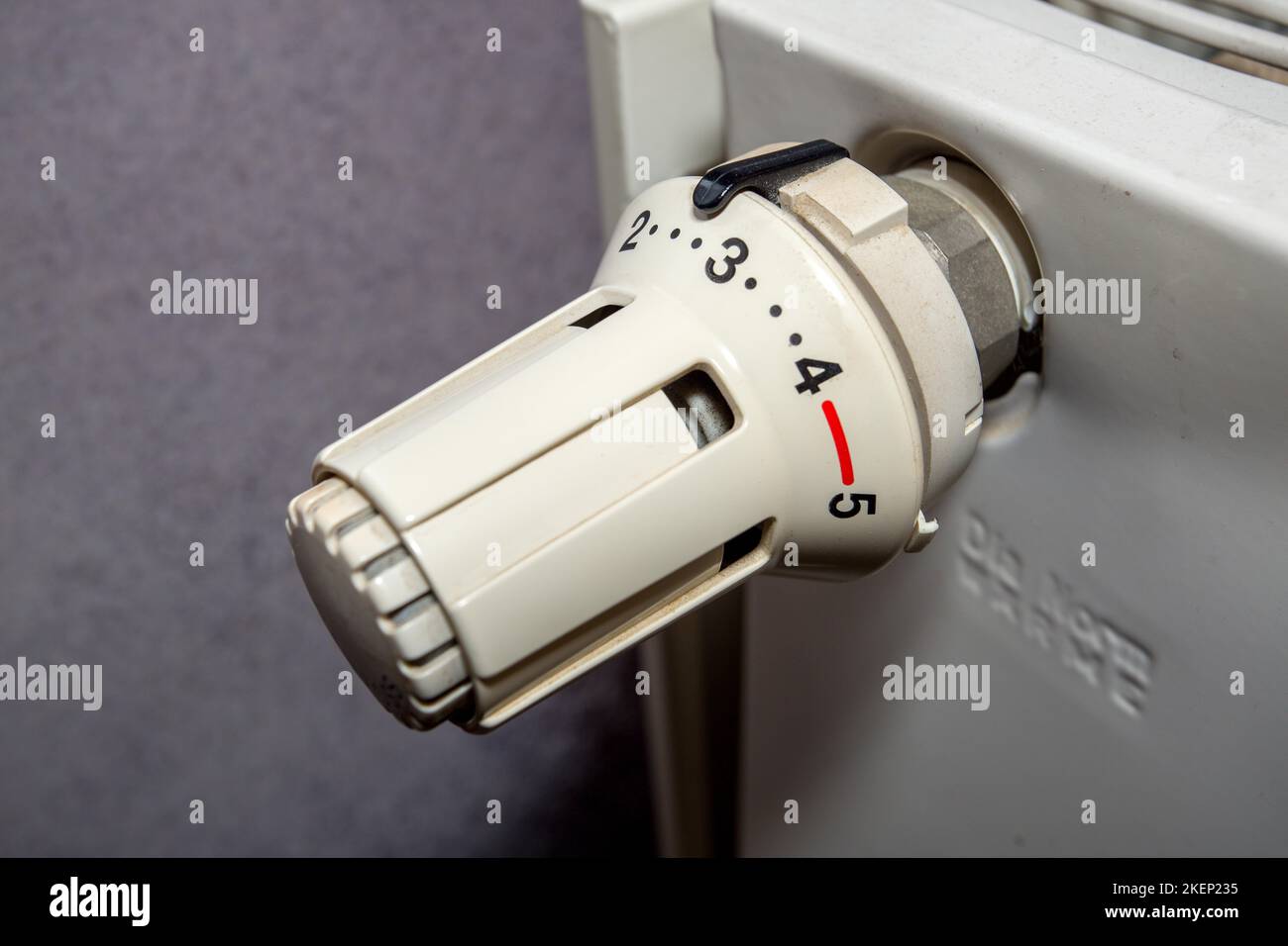 Heating valve on level three Stock Photo - Alamy