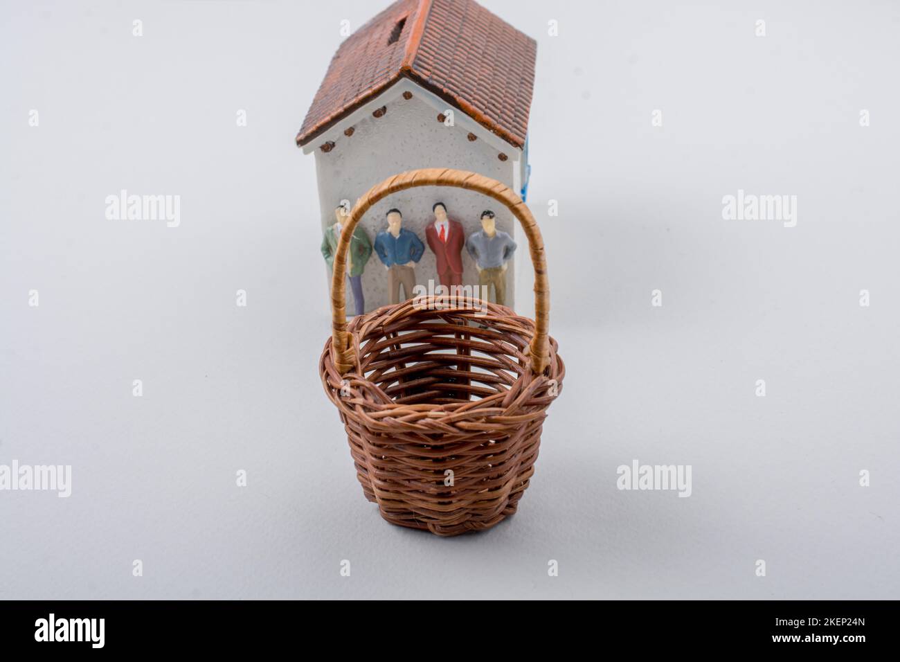 Tiny figurine of man miniature model in view Stock Photo - Alamy